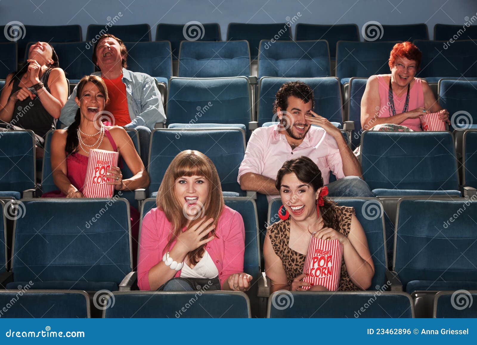 Laughing Audience in Theater Stock Photo - Image of people, audience ...