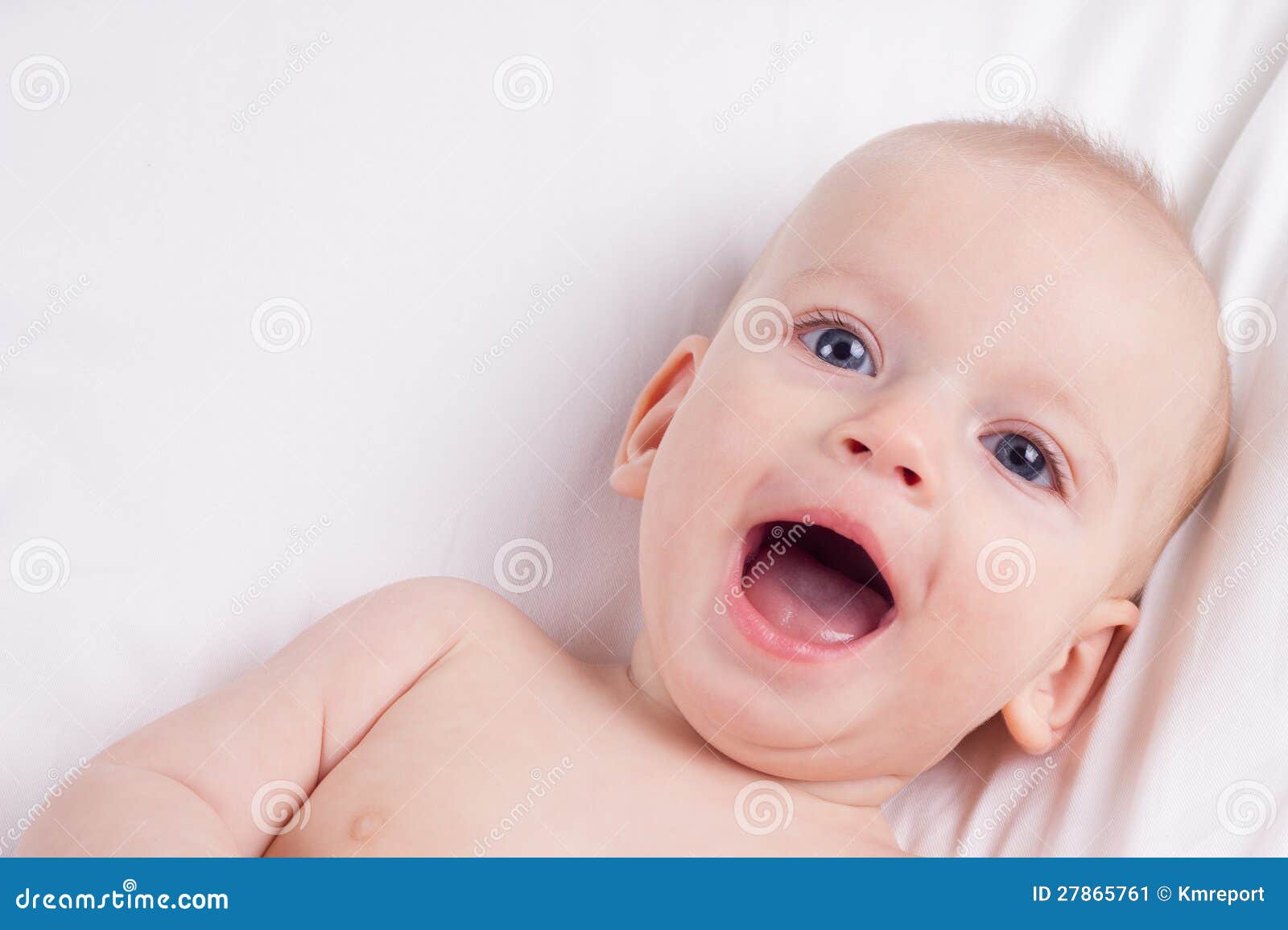 Laughing baby stock image. Image of head, childhood, caucasian - 27865761