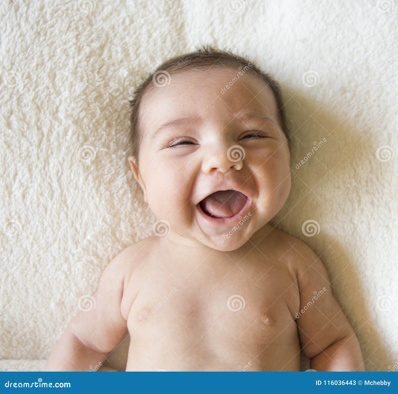 Laughing baby stock image. Image of laughing, months - 116036443