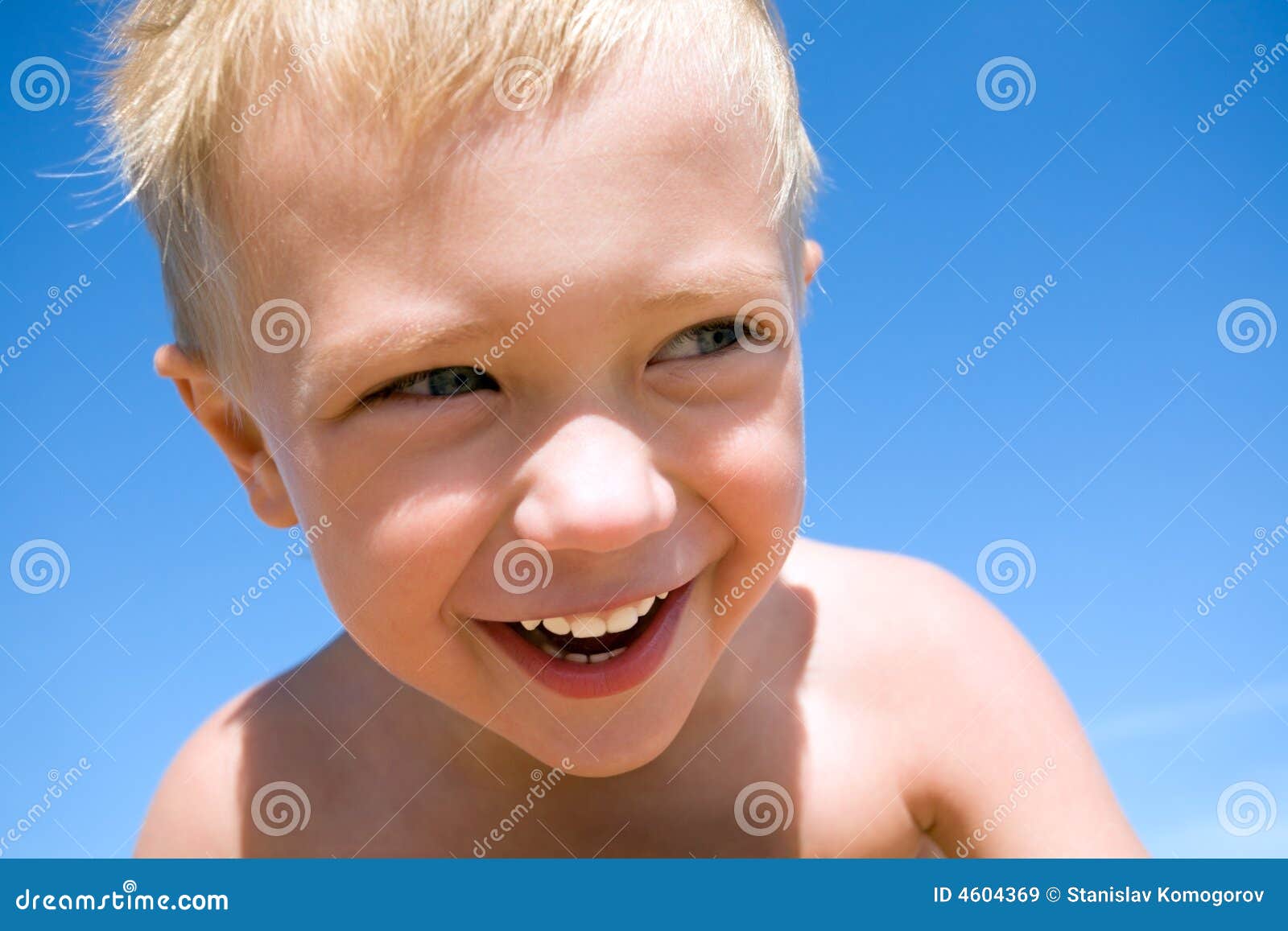 Laughing boy stock image. Image of heat, little, cute - 4604369