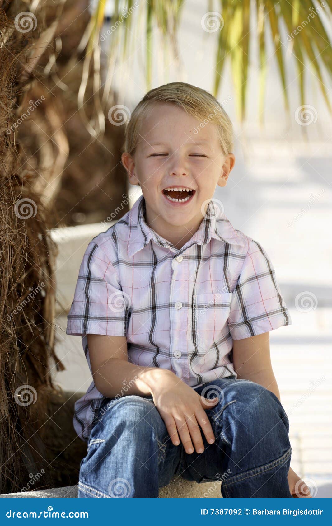 Laughing boy stock photo. Image of young, blond, glad - 7387092
