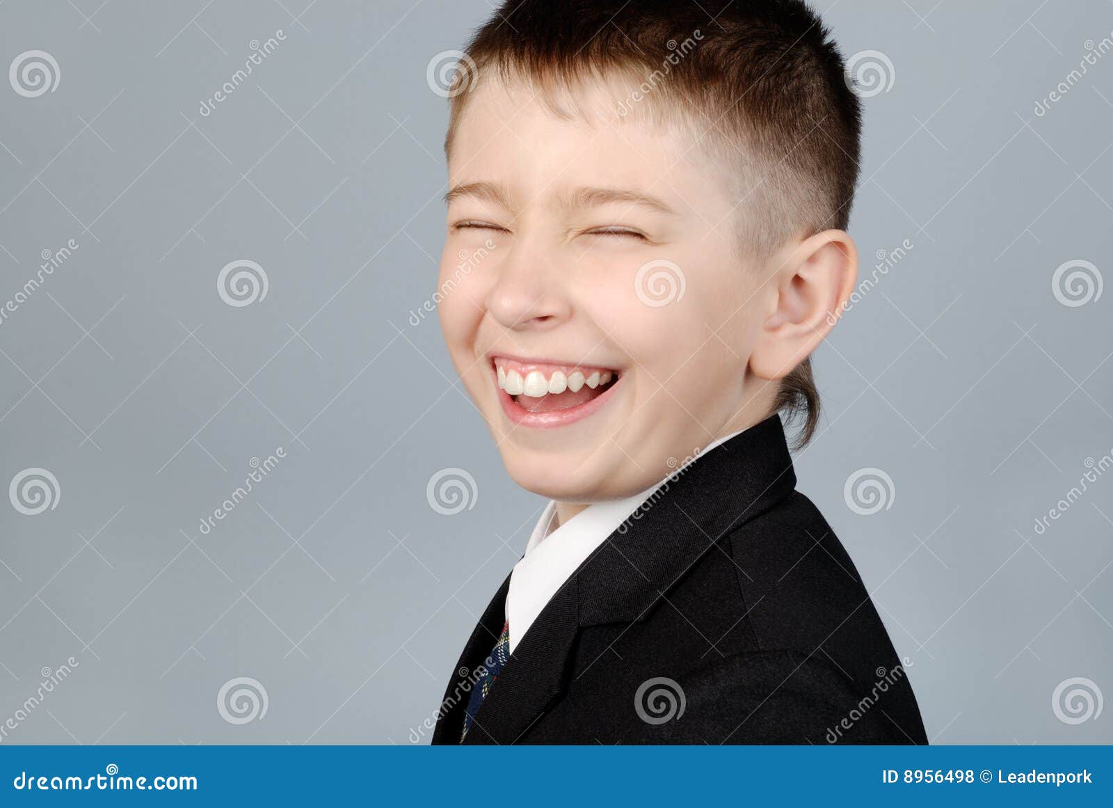 Laughing boy stock photo. Image of beauty, portrait, pupil - 8956498