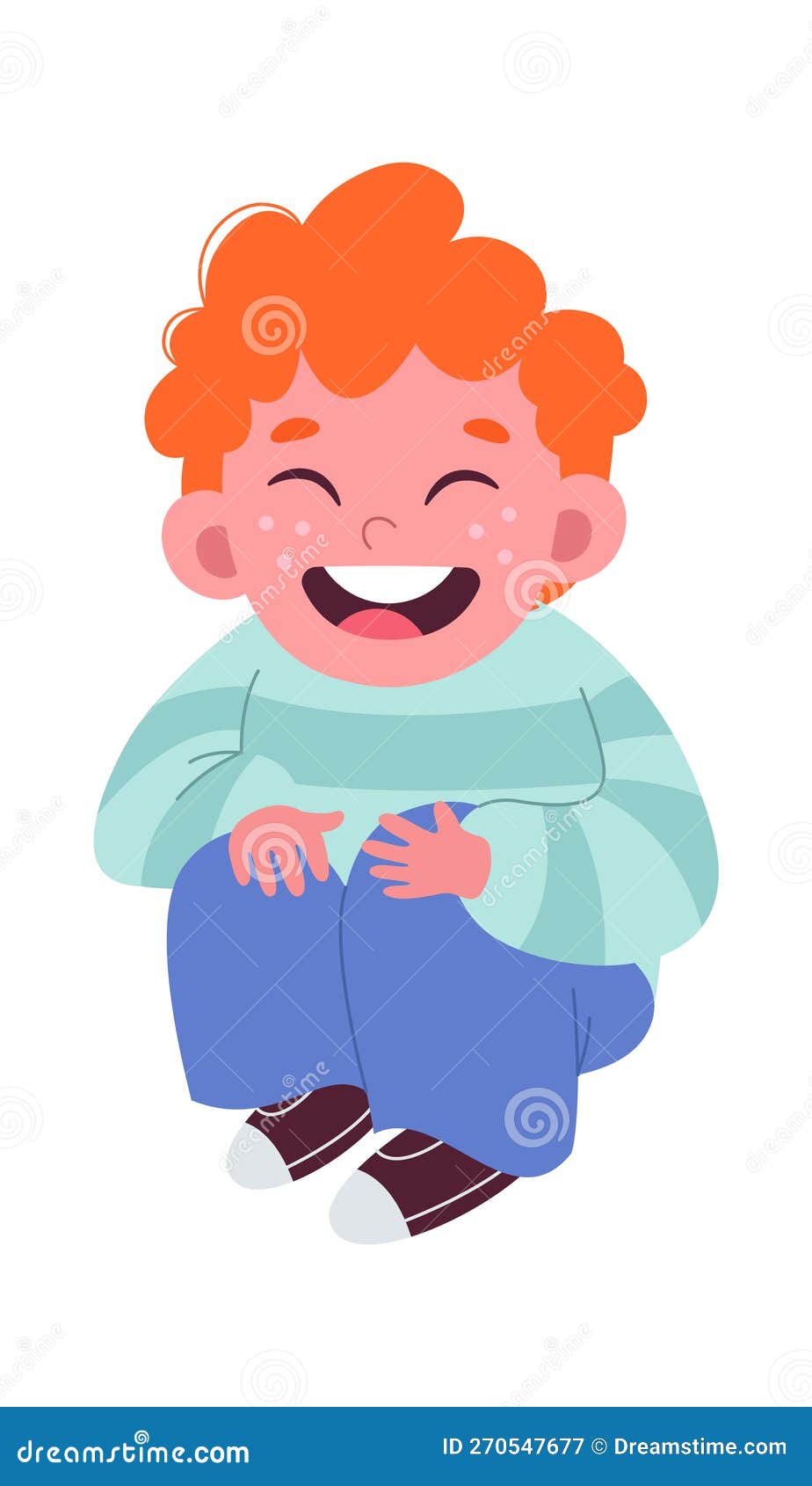 Laughing Boy Flat Icon Smiling Cute Emotions Stock Vector ...