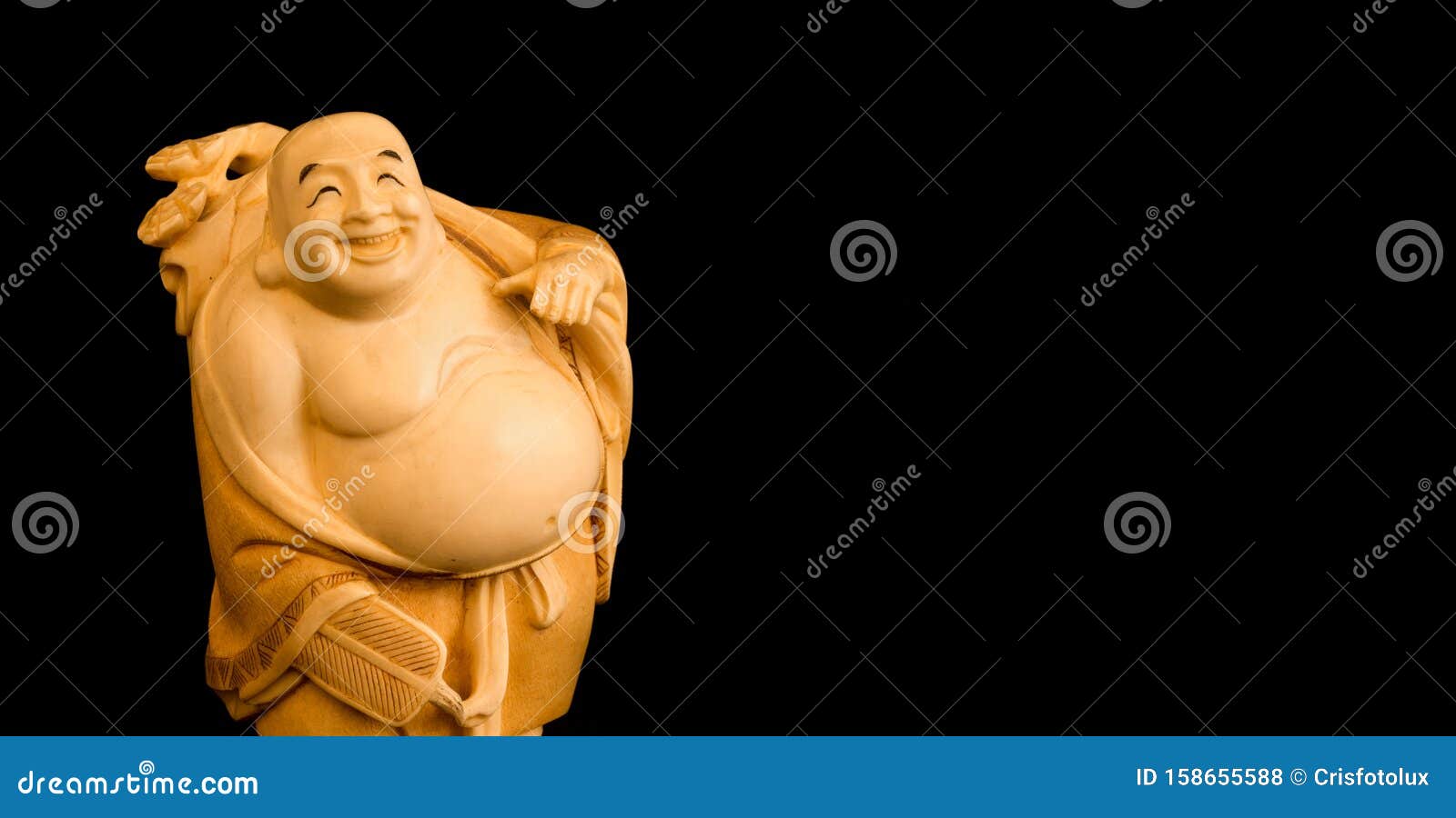 The Laughing Buddha stock photo. Image of black, laugh - 158655588