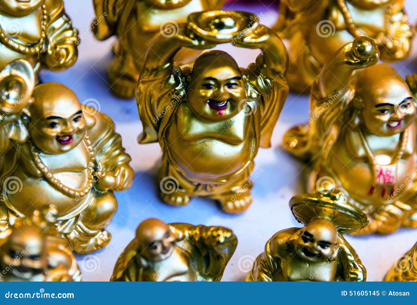 Laughing Buddha Statue On Under The Tree. Statue Of Laughing Buddha ...