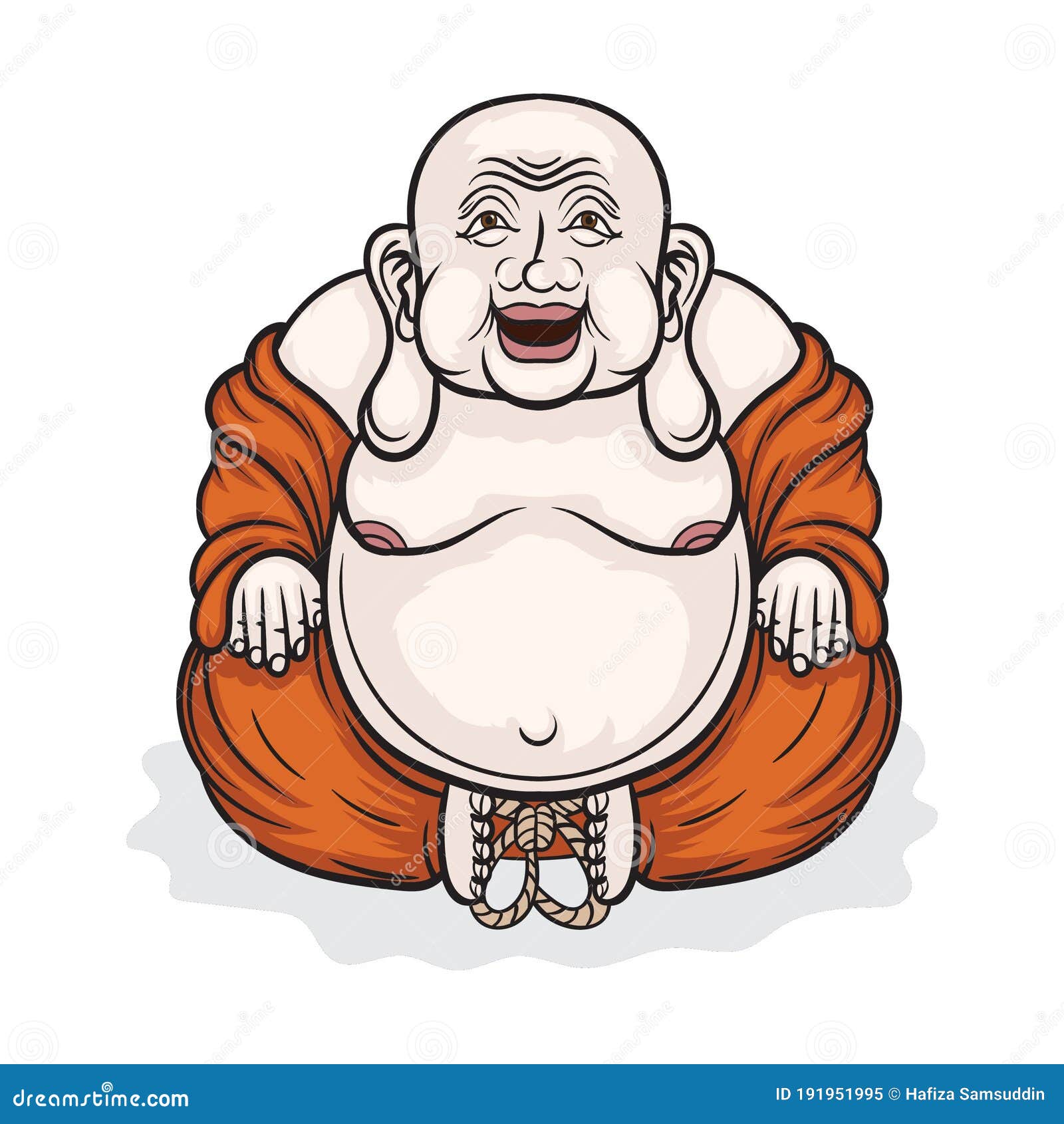 Laughing Buddha. Vector Illustration Decorative Design Stock Vector ...