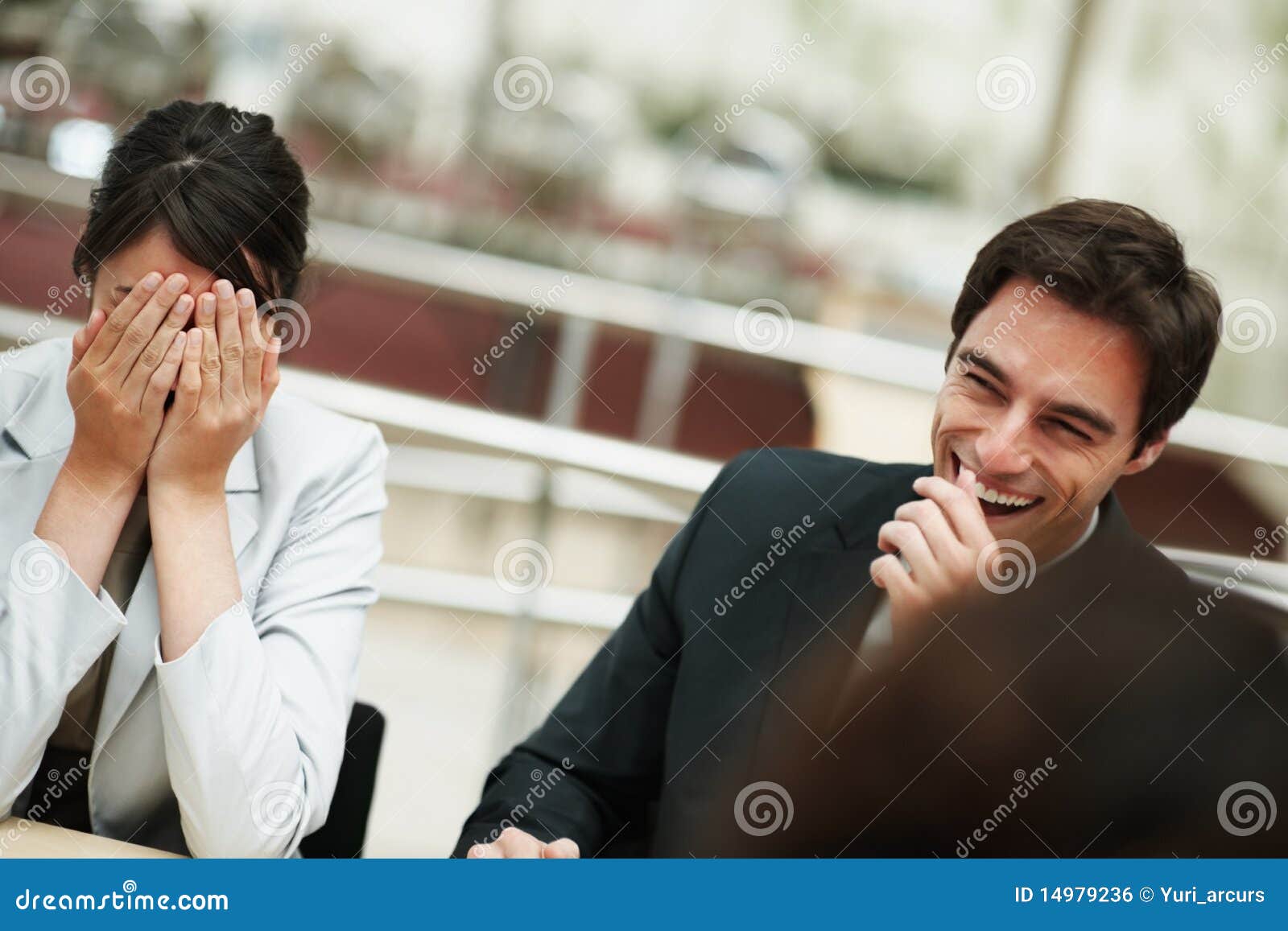 Laughing Business People Sitting Together Stock Photo - Image of ...