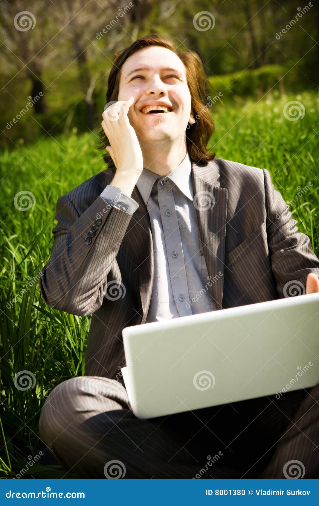 Laughing businessman stock photo. Image of active, looking - 8001380