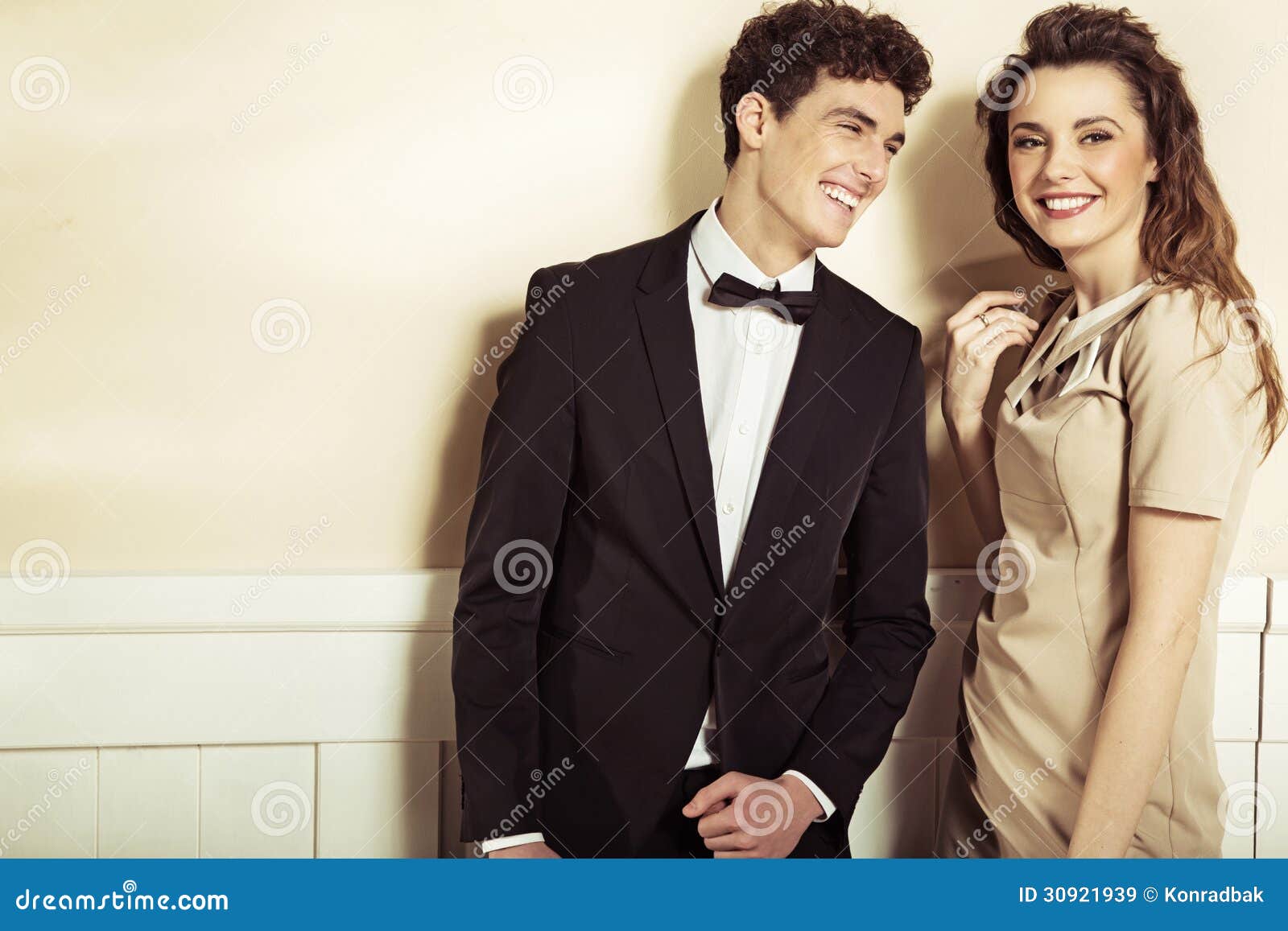 Laughing Calm Couple with Great Smiles Stock Image - Image of model ...