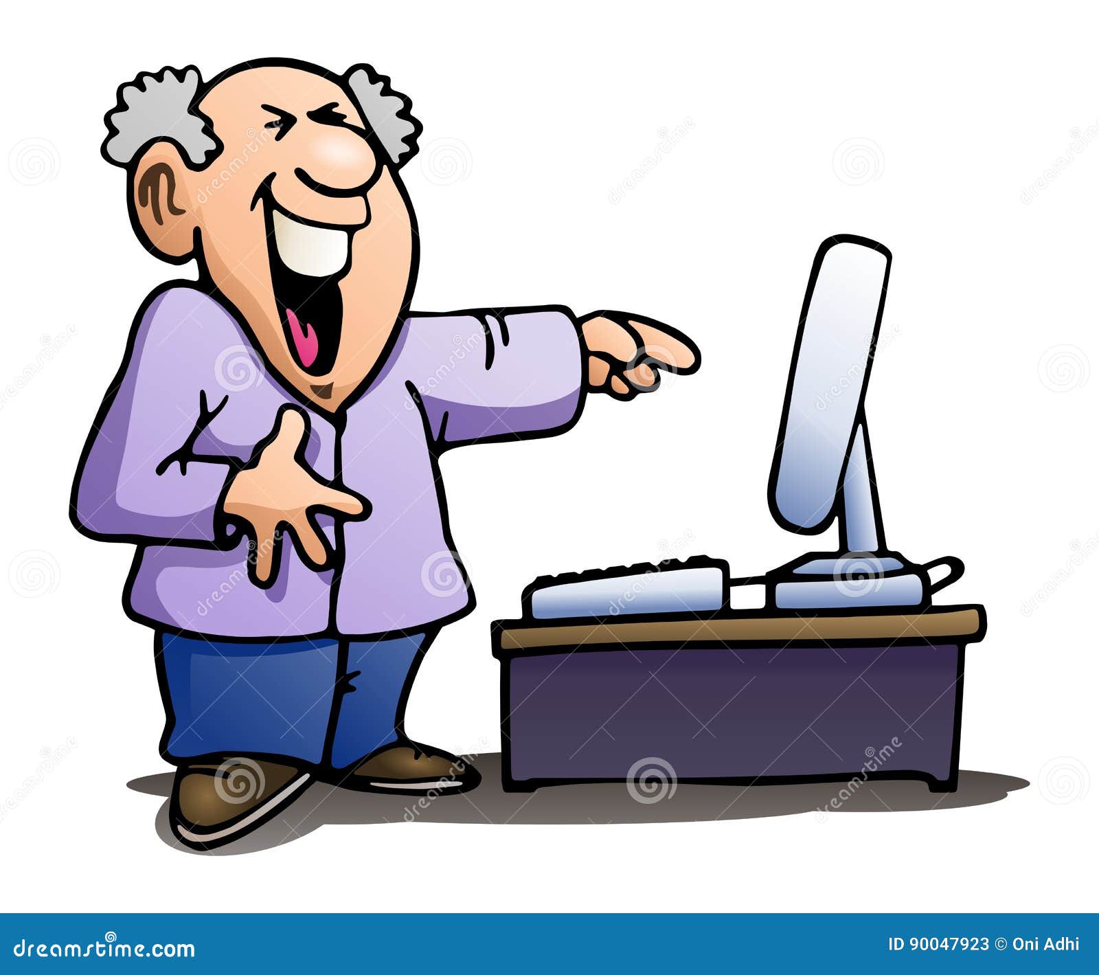 Laughing Computer Isolated White Stock Illustrations – 409 Laughing ...