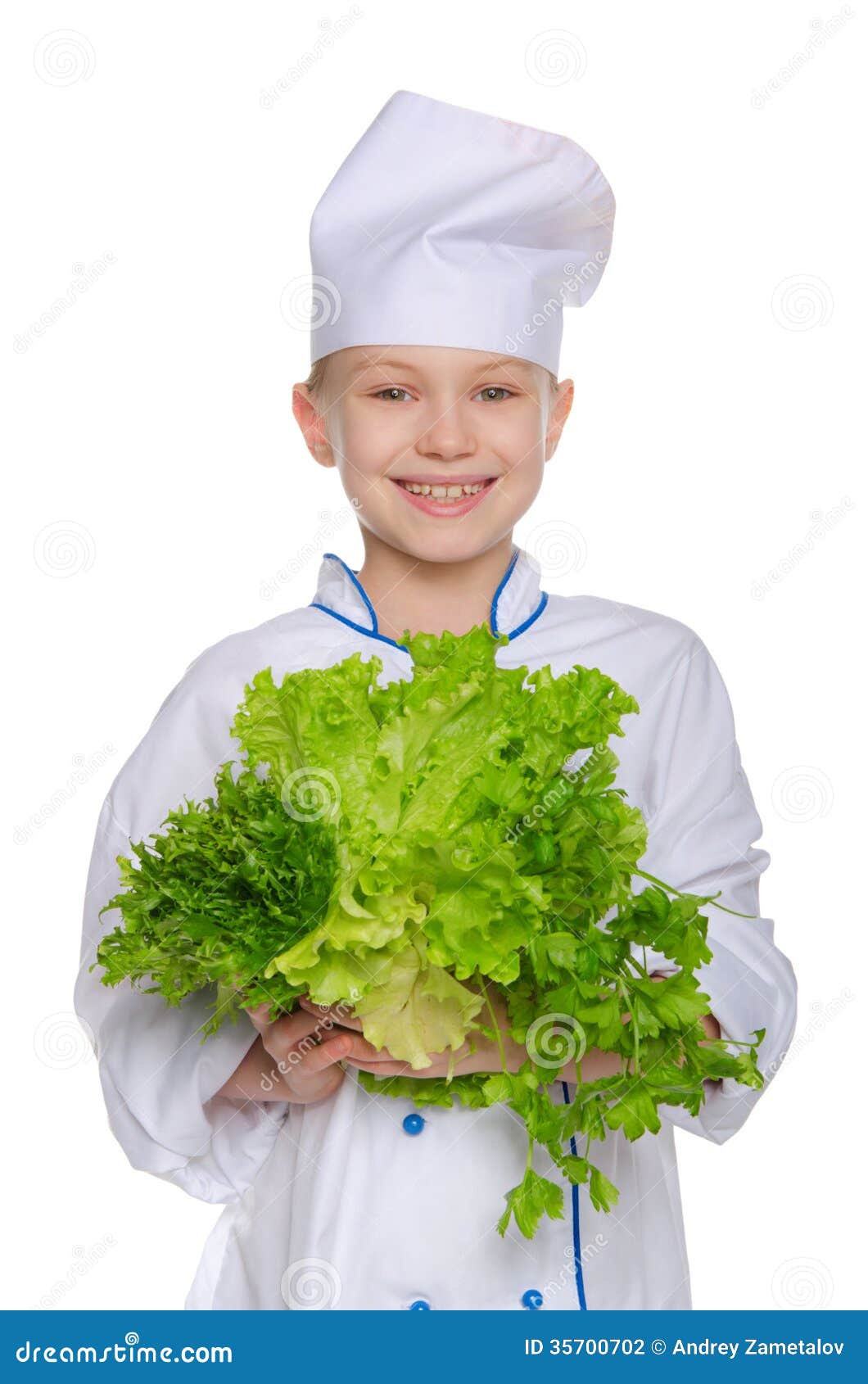 Laughing Cook with Fresh Herbs Stock Photo - Image of caucasian, lush ...