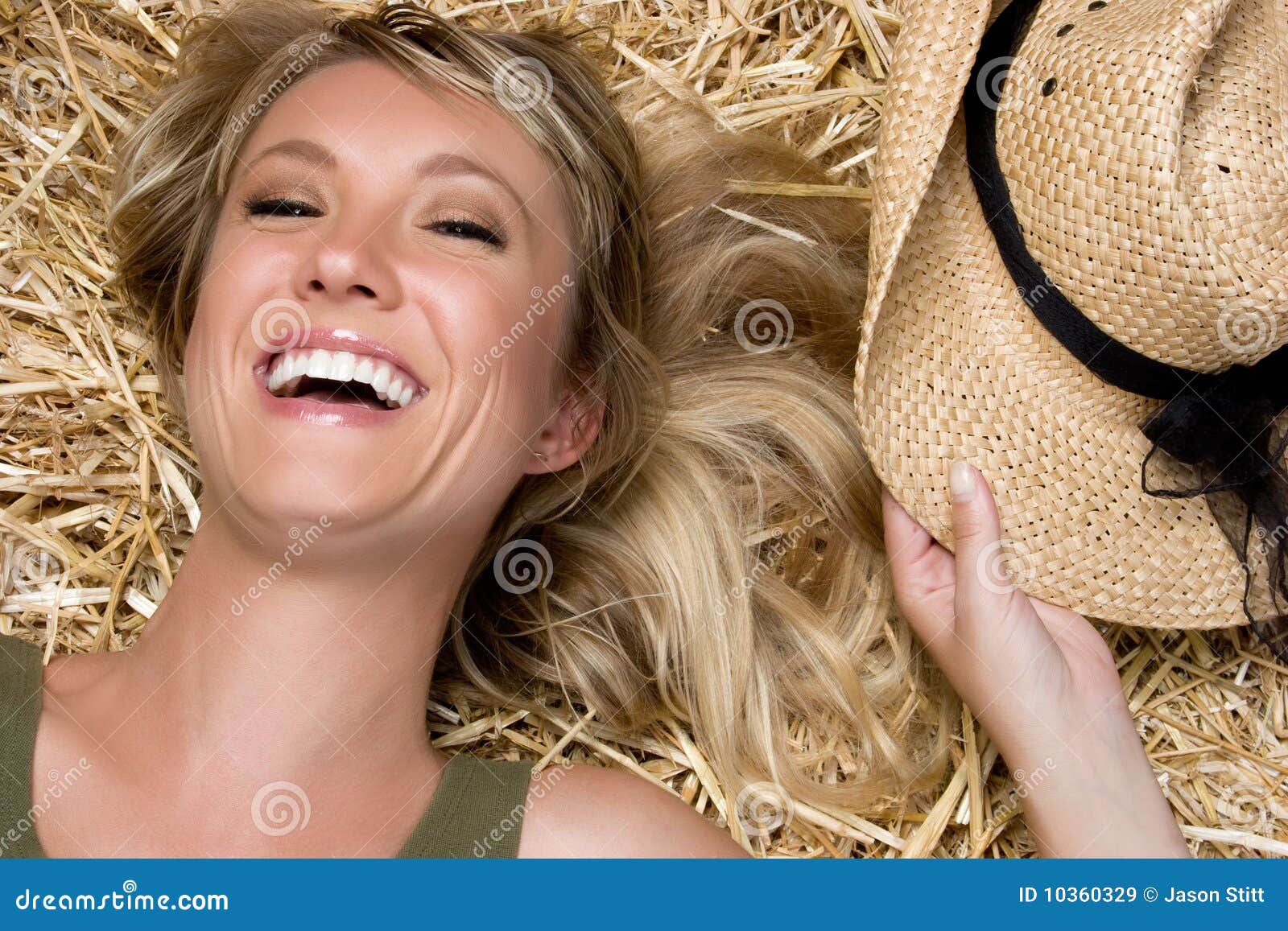 Laughing Country Girl stock image. Image of blond, smile - 10360329