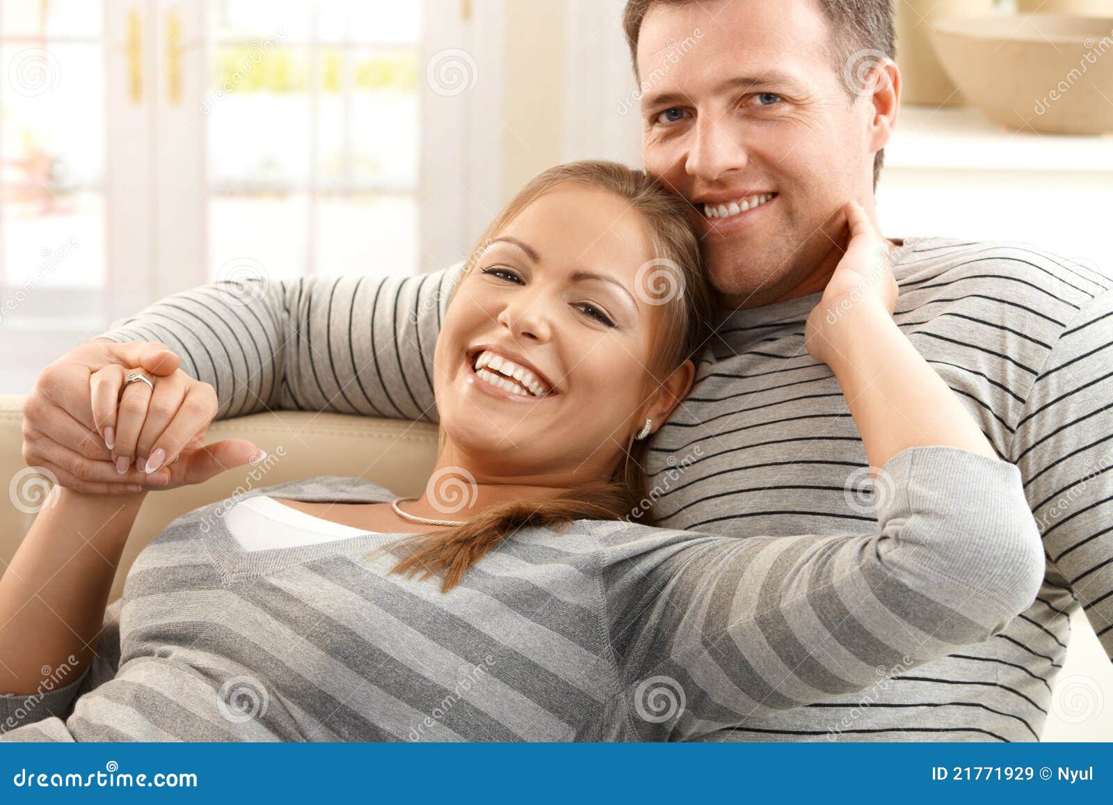 Laughing couple stock image. Image of couple, indoor - 21771929