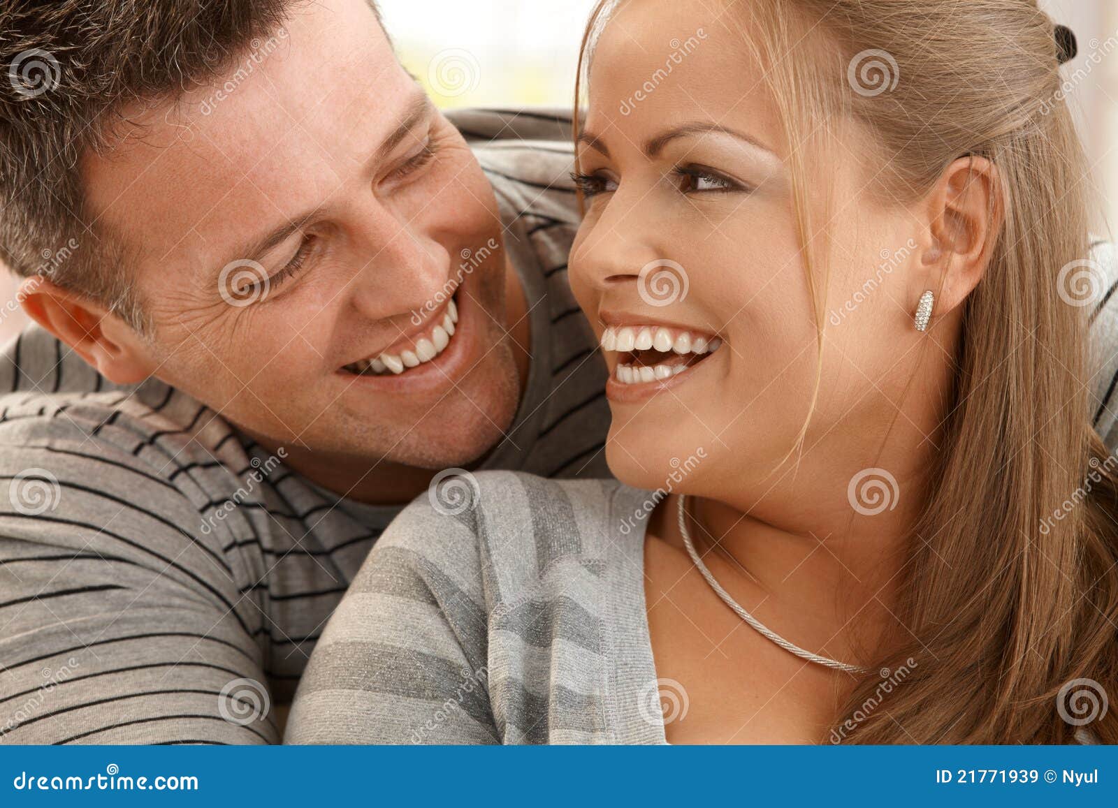 Laughing couple stock image. Image of good, european - 21771939