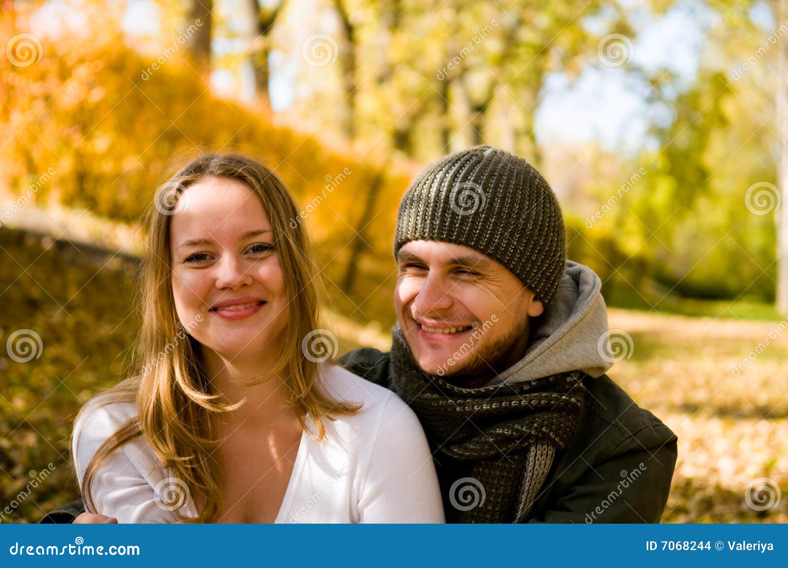 Laughing couple outdoors stock photo. Image of male, family - 7068244