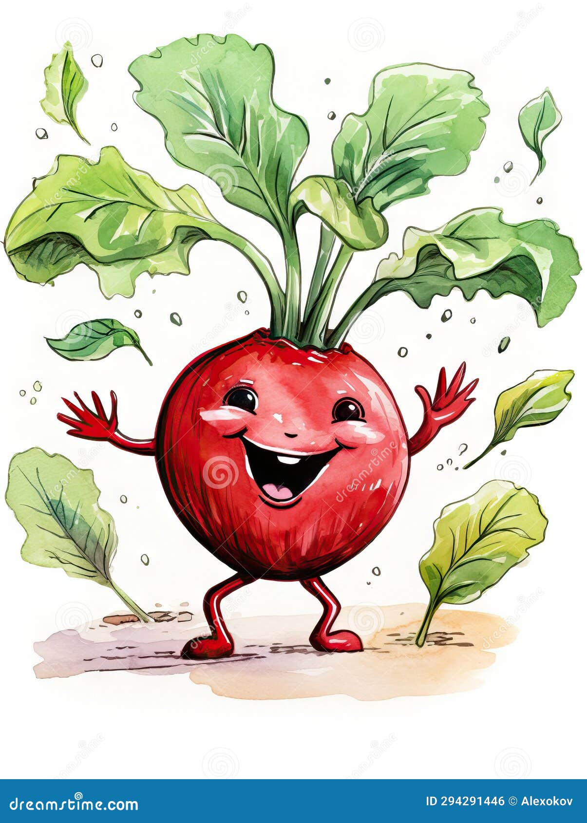 Laughing Cute Beetroot: Children S Illustration for a Children S Book ...