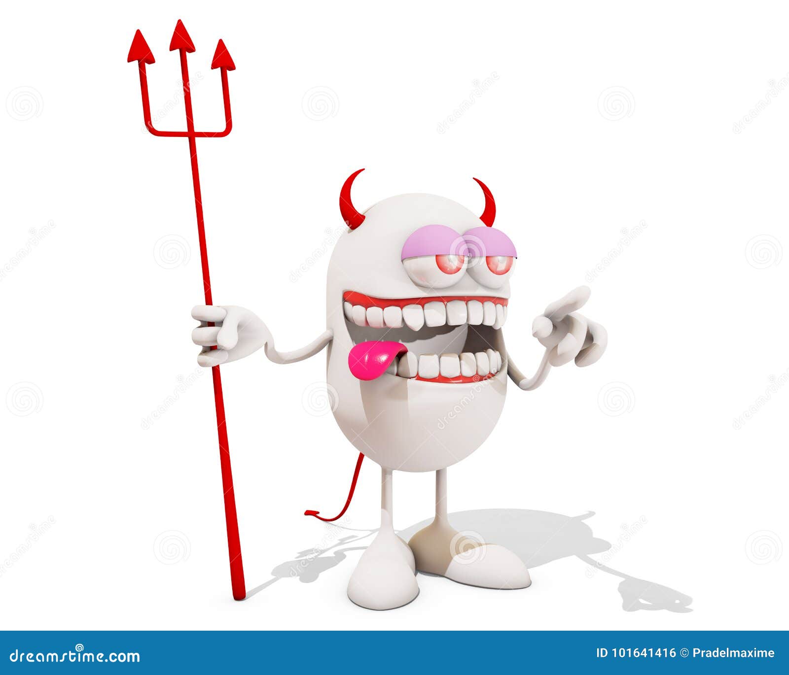 Laughing Devil Cartoon Character Stock Illustration - Illustration of ...
