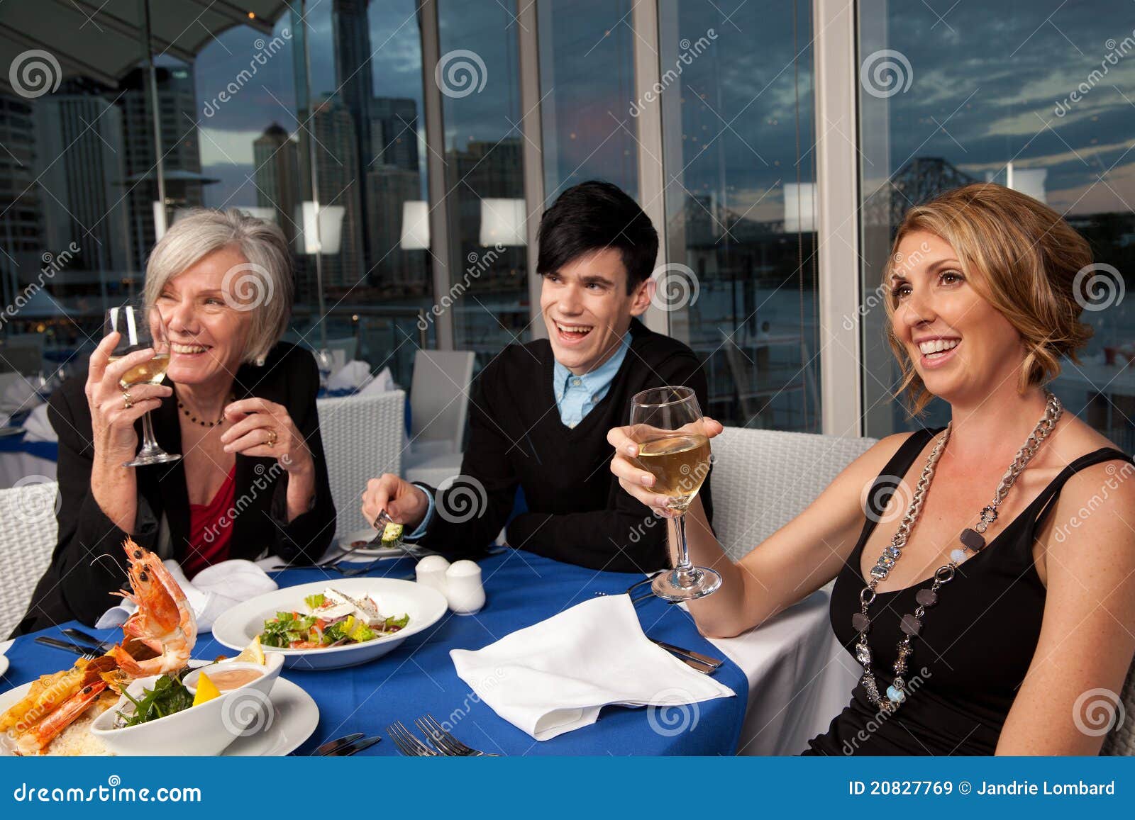 Laughing at Dinner stock image. Image of enjoying, daughter - 20827769