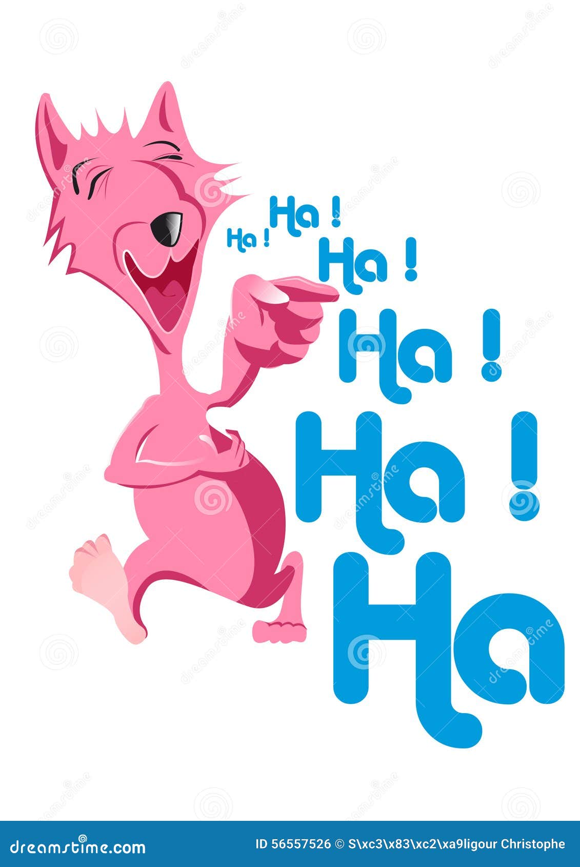 Laughing dog stock illustration. Illustration of animals - 56557526