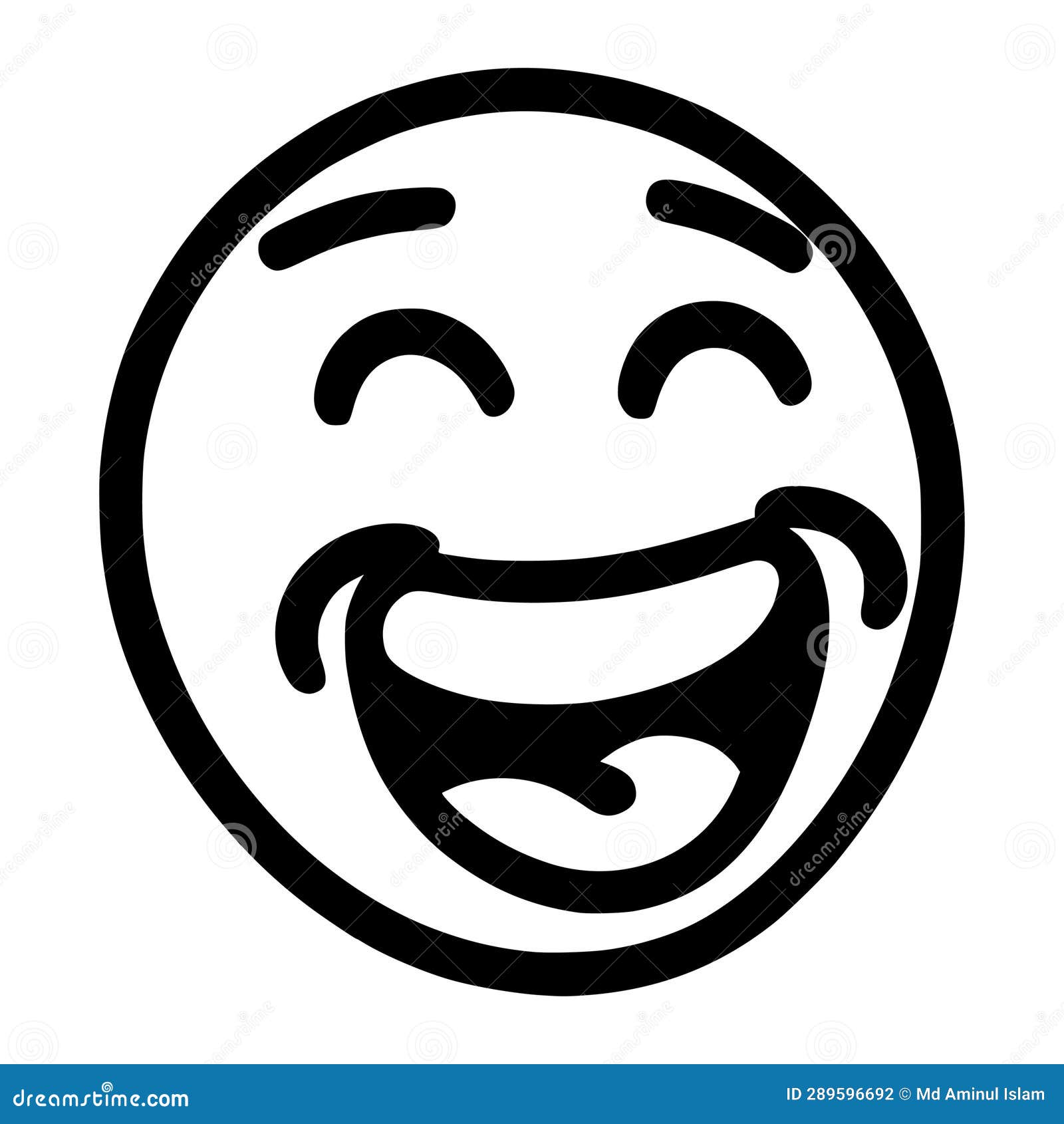 Laughing Emoji Coloring Pages for Kids Stock Vector - Illustration of ...