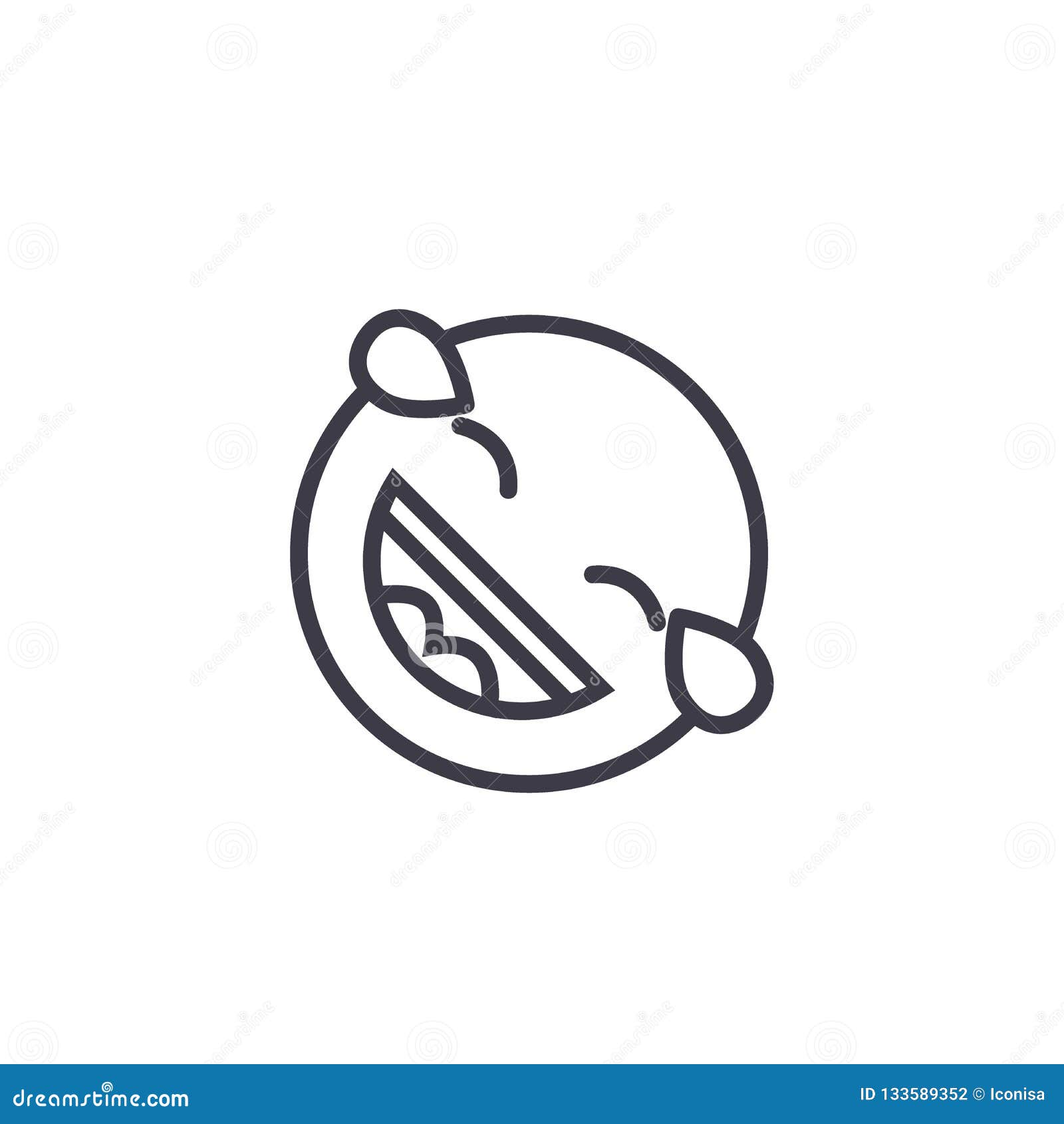 Laughing Emoji Concept Line Editable Vector, Concept Icon. Laughing ...