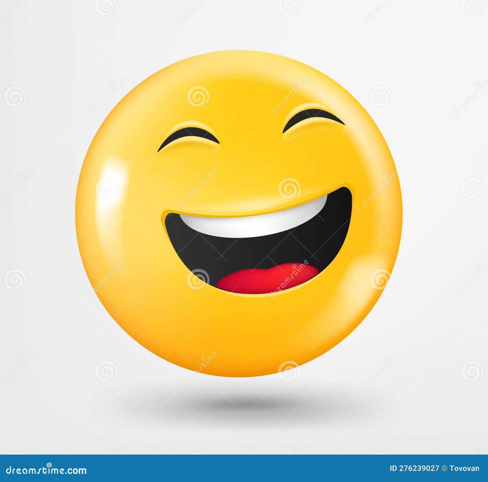 Laughing Emoji 3d Vector. Emoticon Isolated on White Background Stock ...