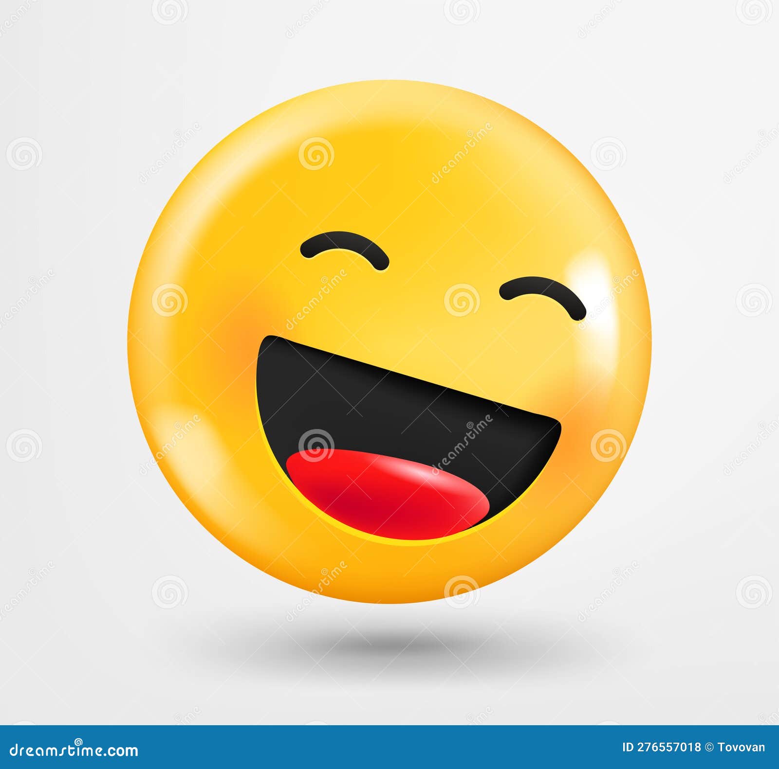 Laughing Emoji 3d Vector. Emoticon Isolated on White Background Stock ...