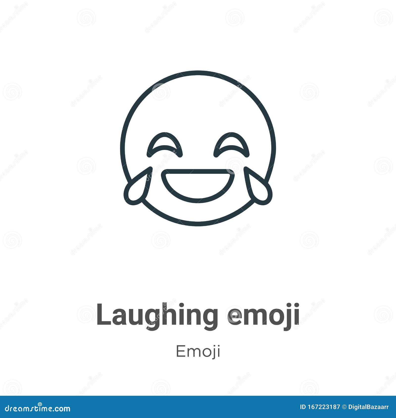 Simple Laughing Smiley Emoji Funny Face Button Logo 3d Vector ...