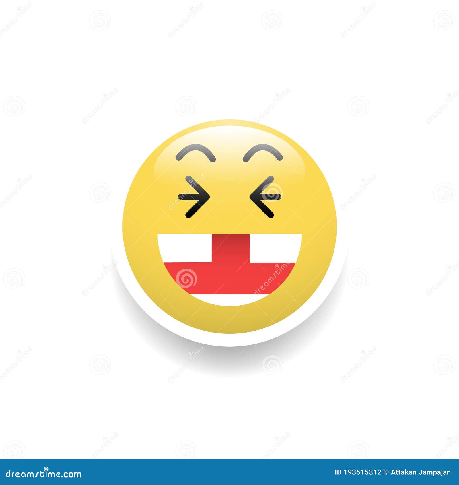Laughing Emoticon. Smiling Emoji. Emoticon Icon. Cartoon Vector ...