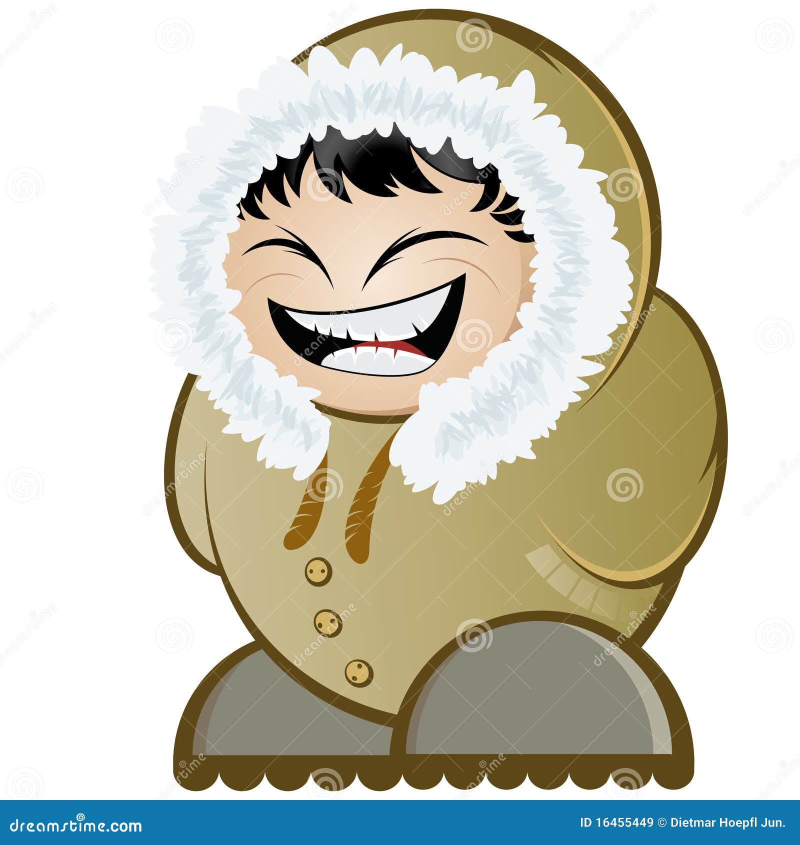 Laughing Eskimo stock vector. Illustration of drawing - 16455449