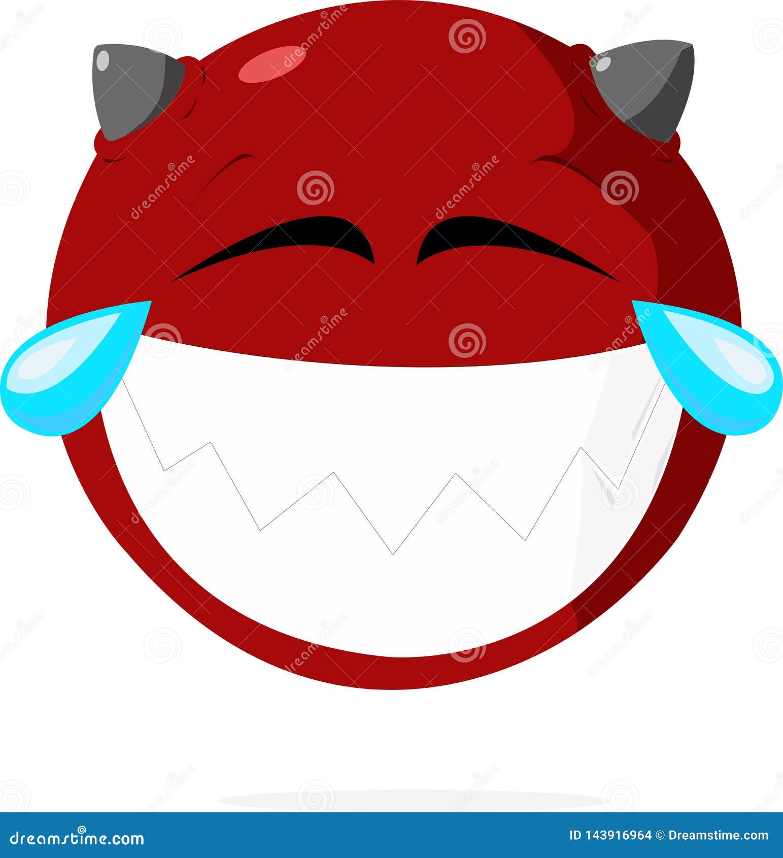 Laughing face imp stock illustration. Illustration of funny - 143916964