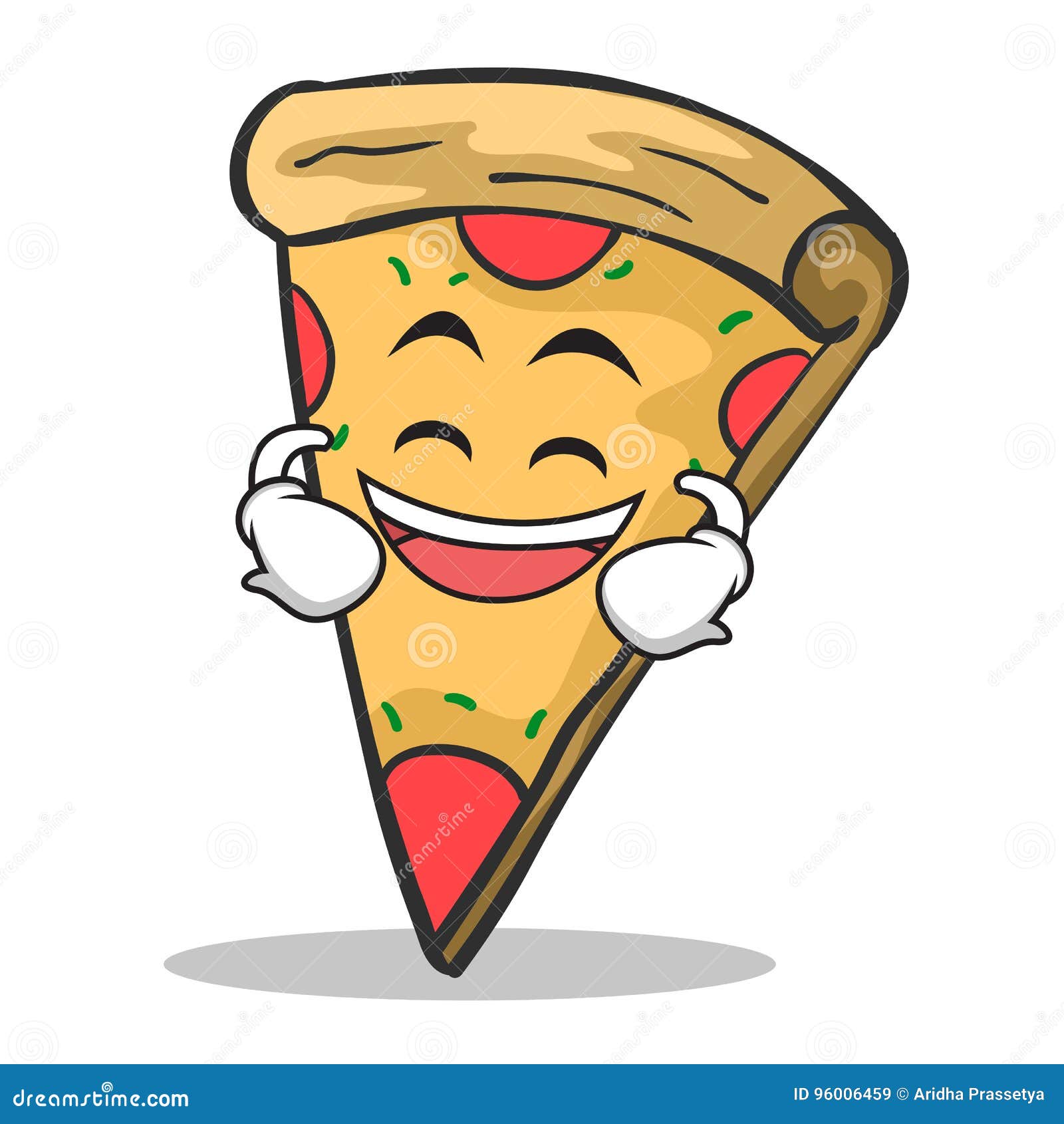 Laughing Face Pizza Character Cartoon Stock Vector - Illustration of ...
