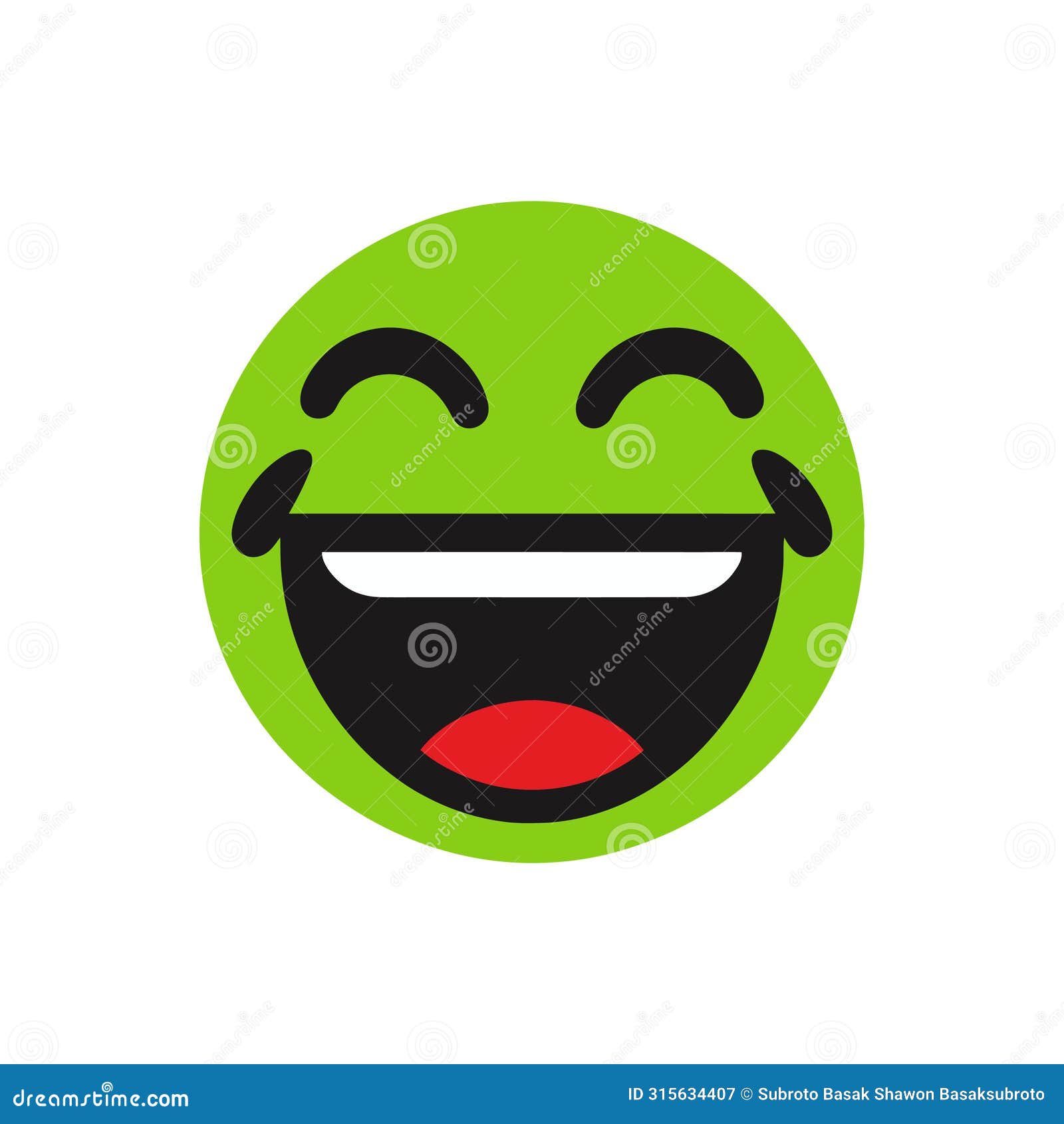 Laughing face vector. stock vector. Illustration of funny - 315634407