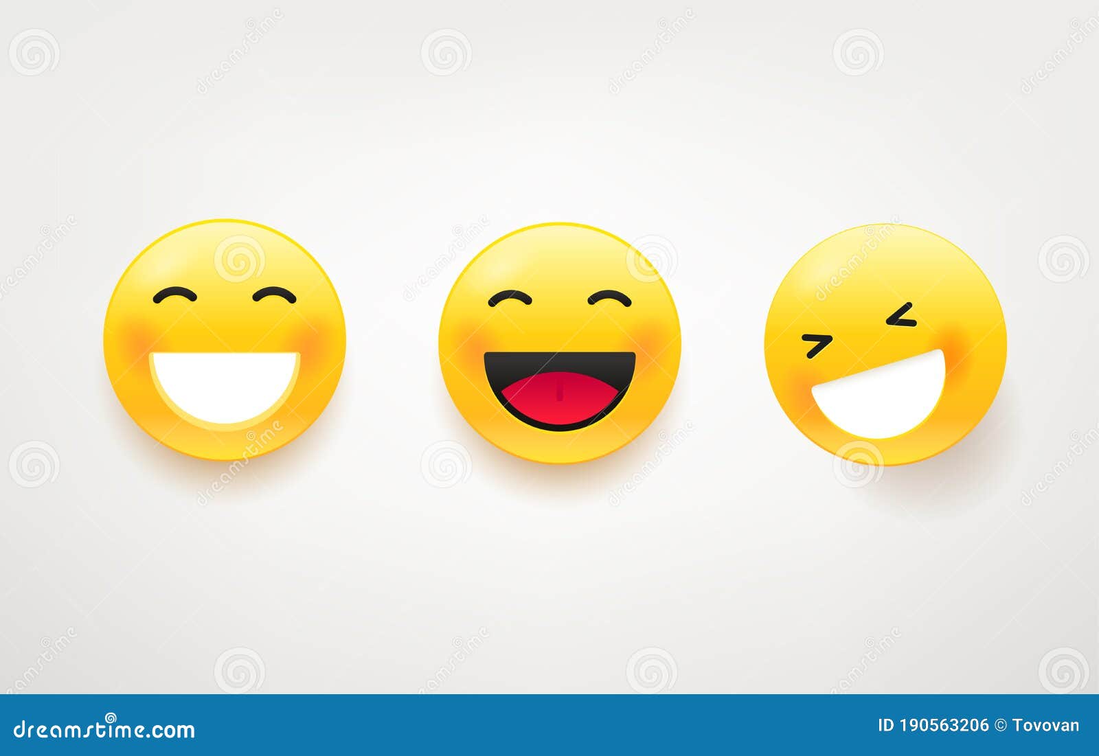 Laughing Faces Vector Pack. Cute Vector Character Stock Vector ...
