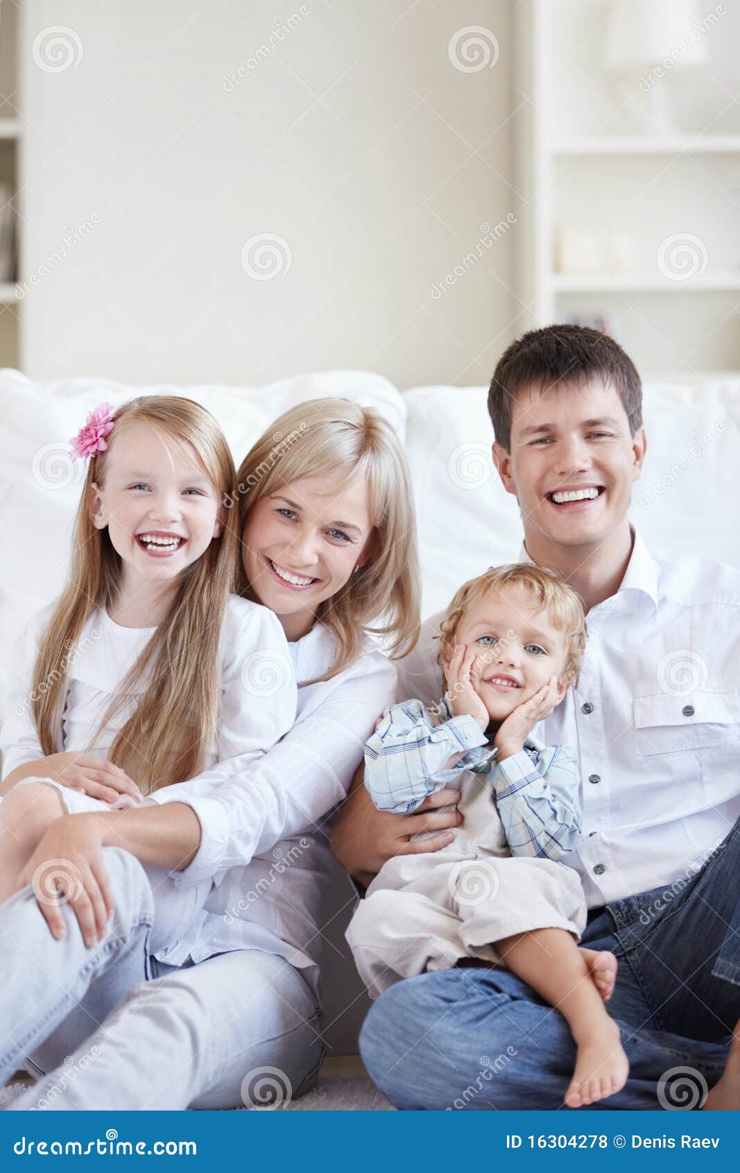 Laughing family stock photo. Image of home, daughter - 16304278