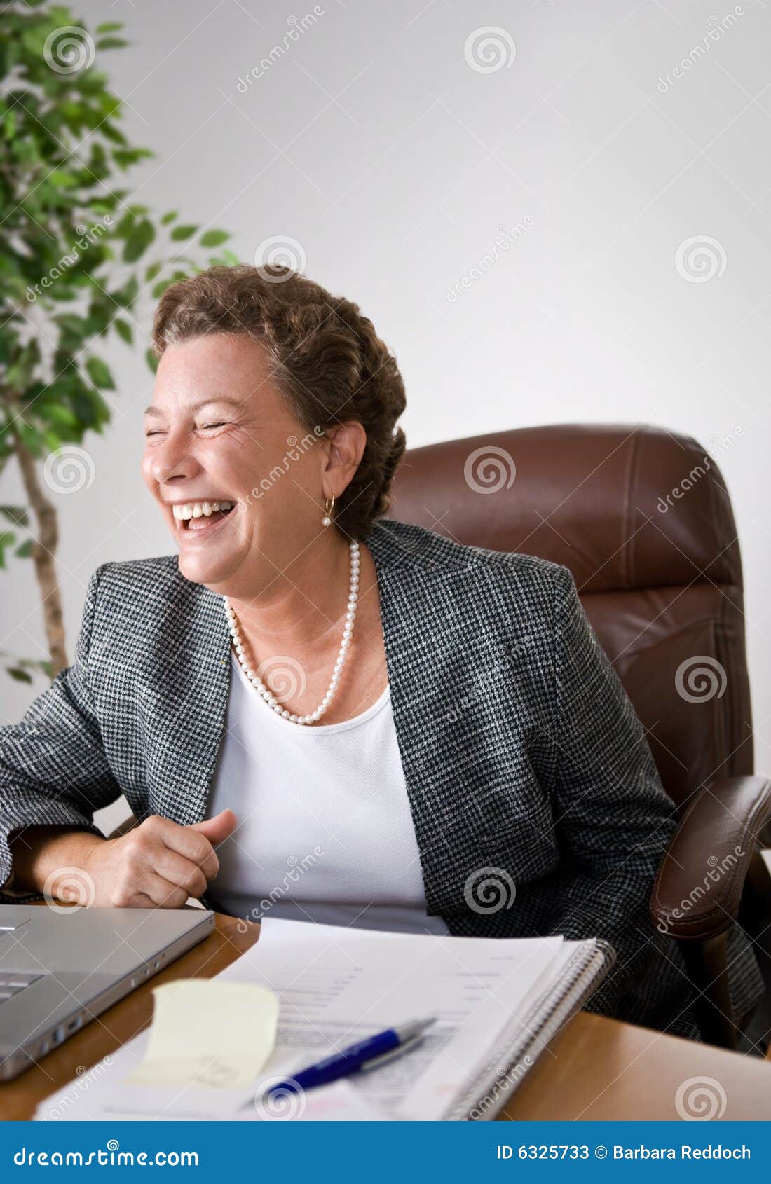 Laughing Female Executive stock image. Image of confident - 6325733