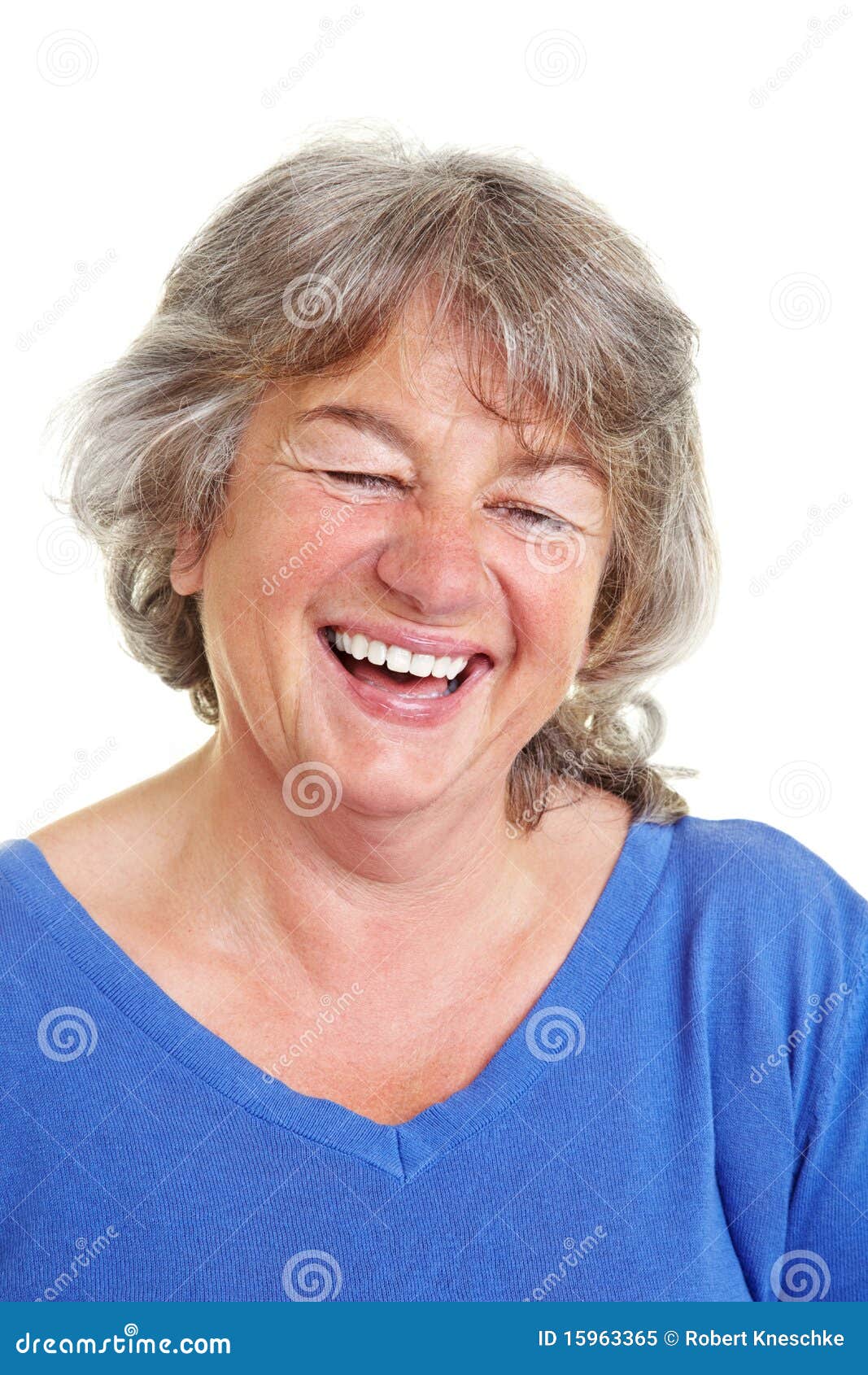 Laughing Female Senior Citizen Stock Image - Image of confidence ...