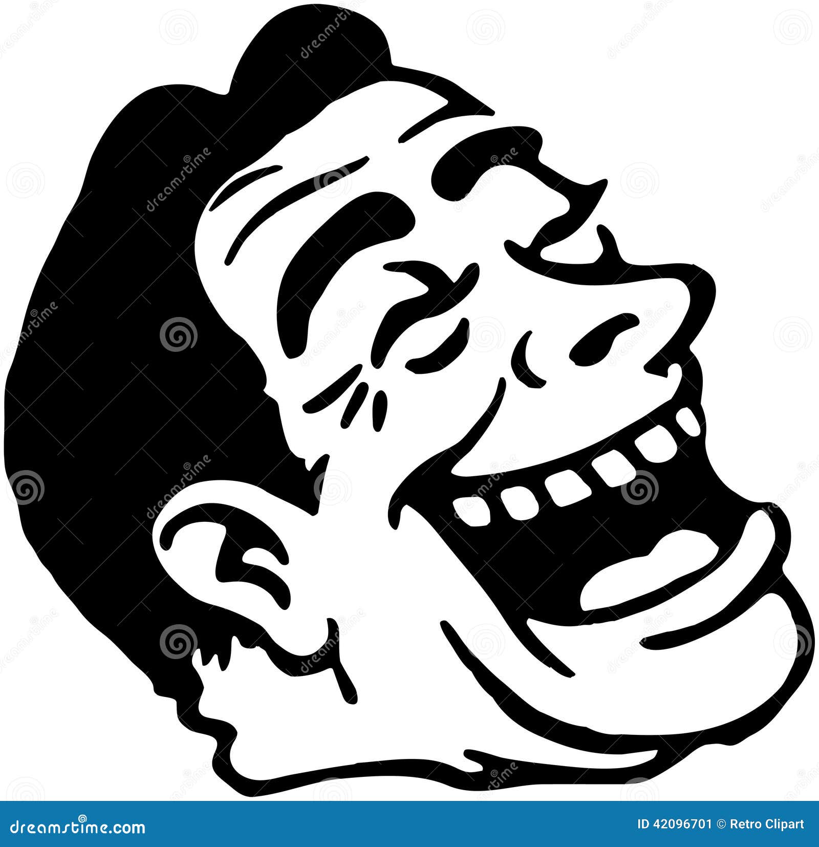 Laughing Fool stock vector. Illustration of nutty, crazy - 42096701