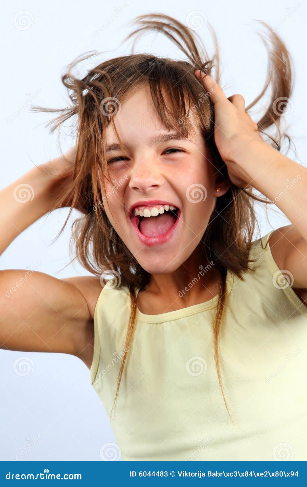 Laughing Girl Bathing Royalty-Free Stock Photo | CartoonDealer.com #3135657