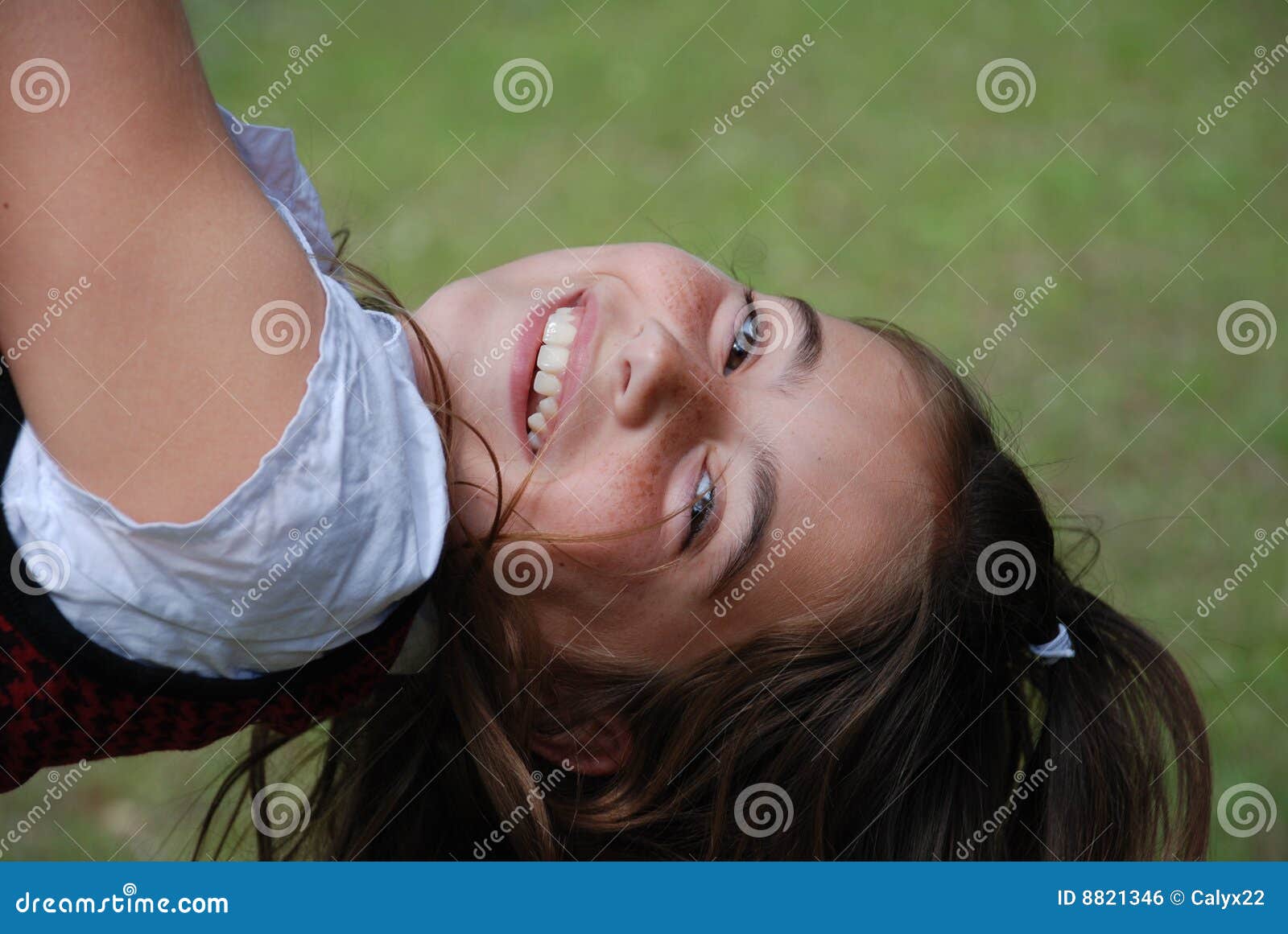 Laughing Girl in a Swing stock photo. Image of lifestyle - 8821346