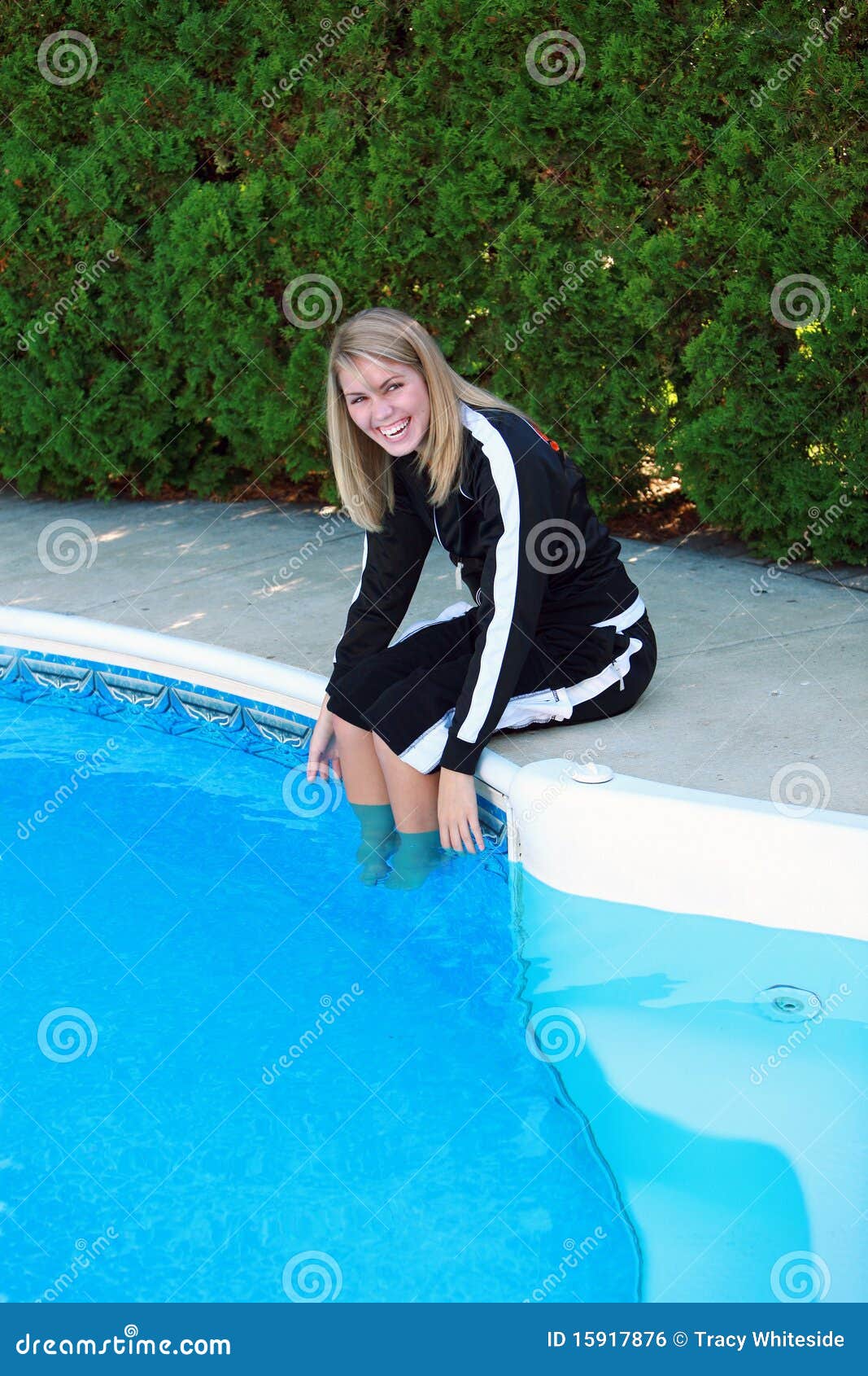 Laughing Girl in Warm Up Suit Stock Photo - Image of teen, people: 15917876
