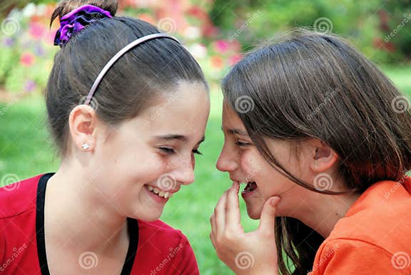 Laughing Girls stock image. Image of happy, secrets, families - 9109825