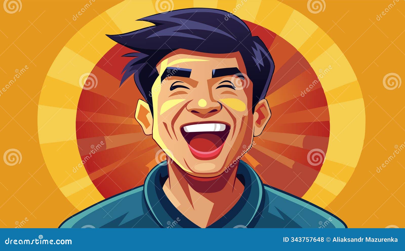 Laughing Guy Avatar stock vector. Illustration of cartoon - 343757648