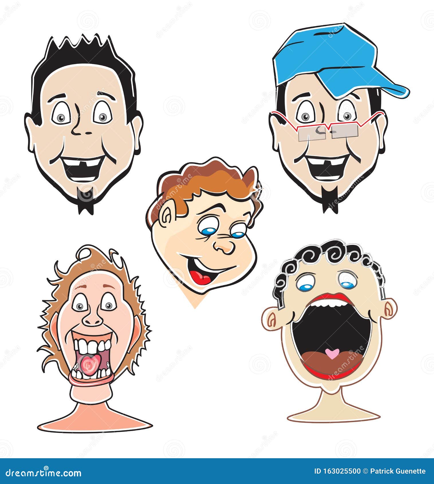 Laughing Guys, Illustration Stock Vector - Illustration of hilarious ...