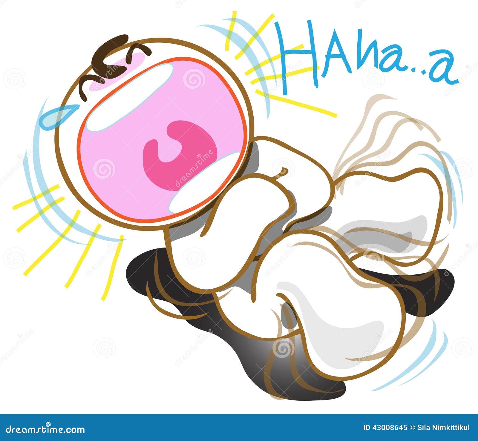 Laughing haha stock vector. Illustration of pantomime - 43008645