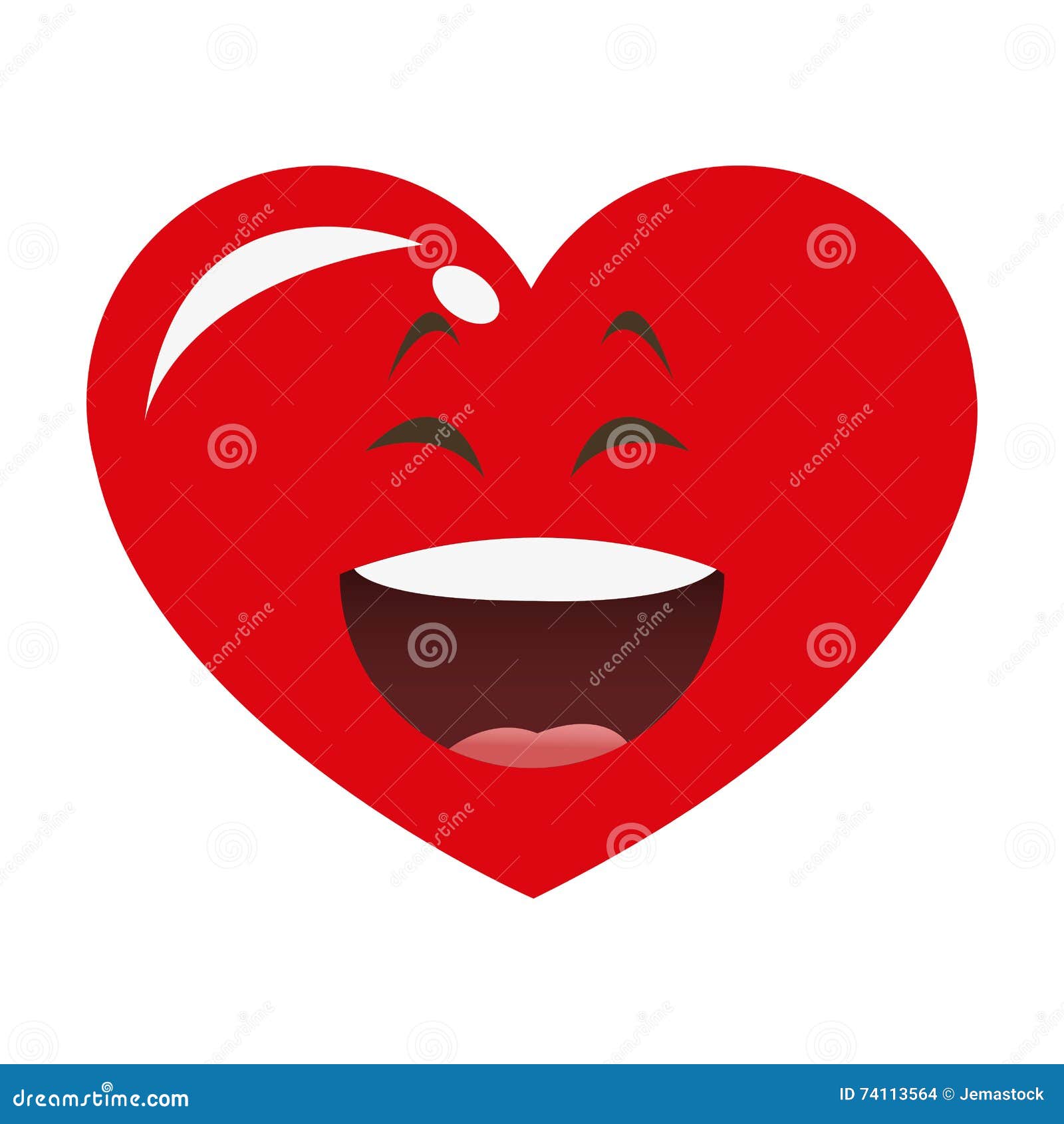 Laughing Heart Cartoon Icon Stock Illustration - Illustration of ...