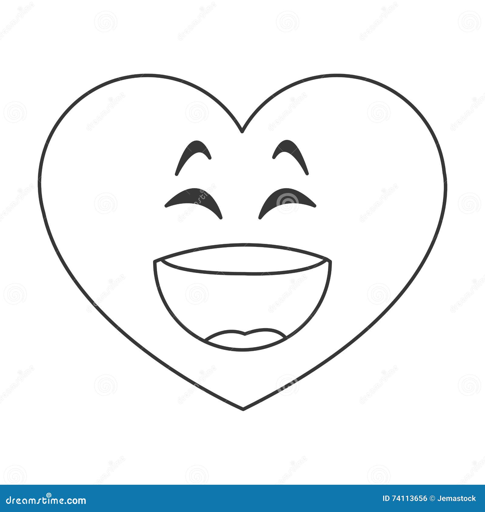 Laughing Heart Cartoon Icon Stock Illustration - Illustration of ...