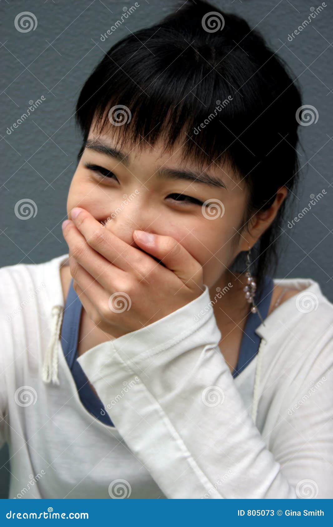 Laughing her head off stock image. Image of asian, happy - 805073