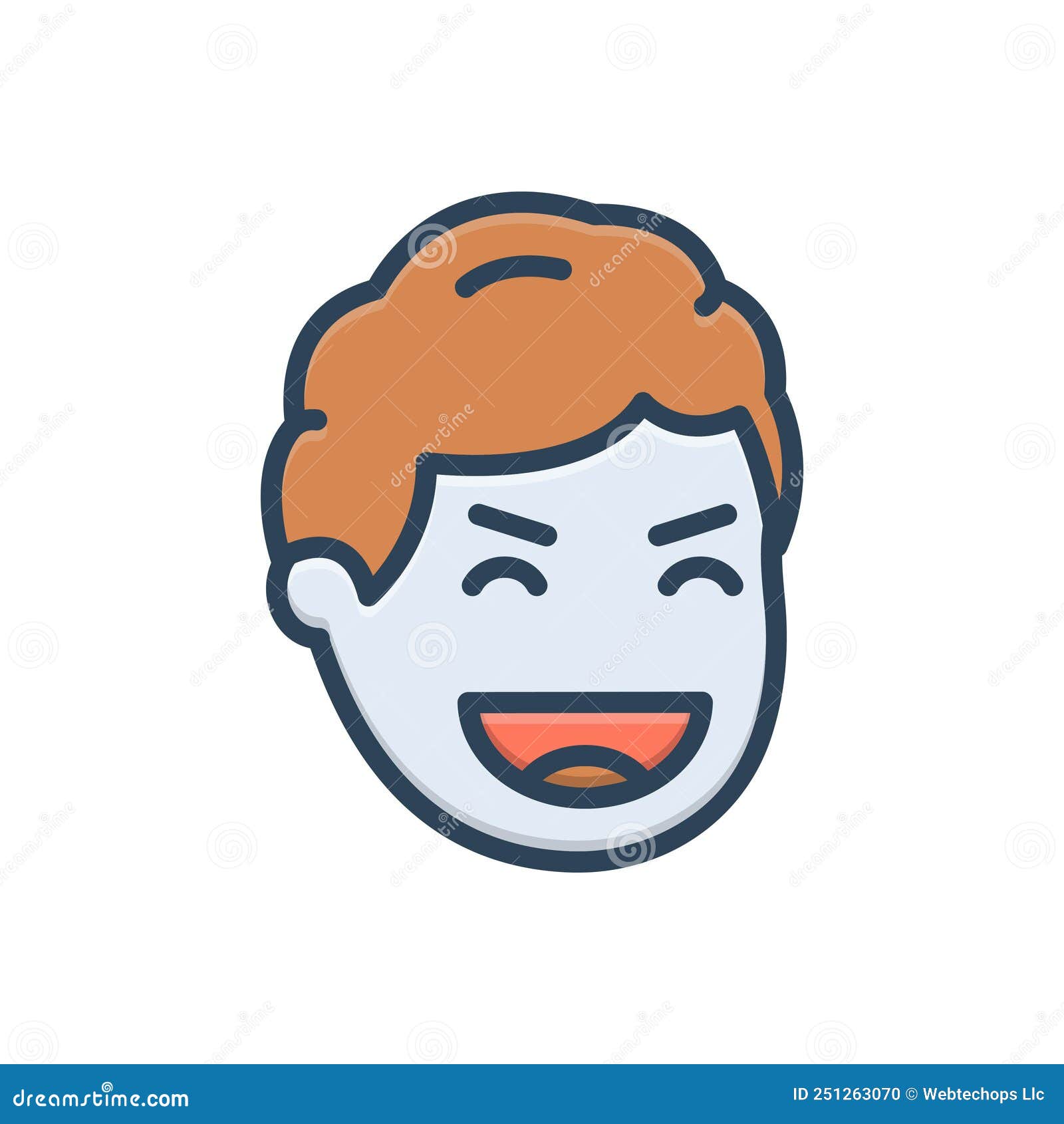 Color Illustration Icon for Laughing, Guffaw and Nicker Stock ...