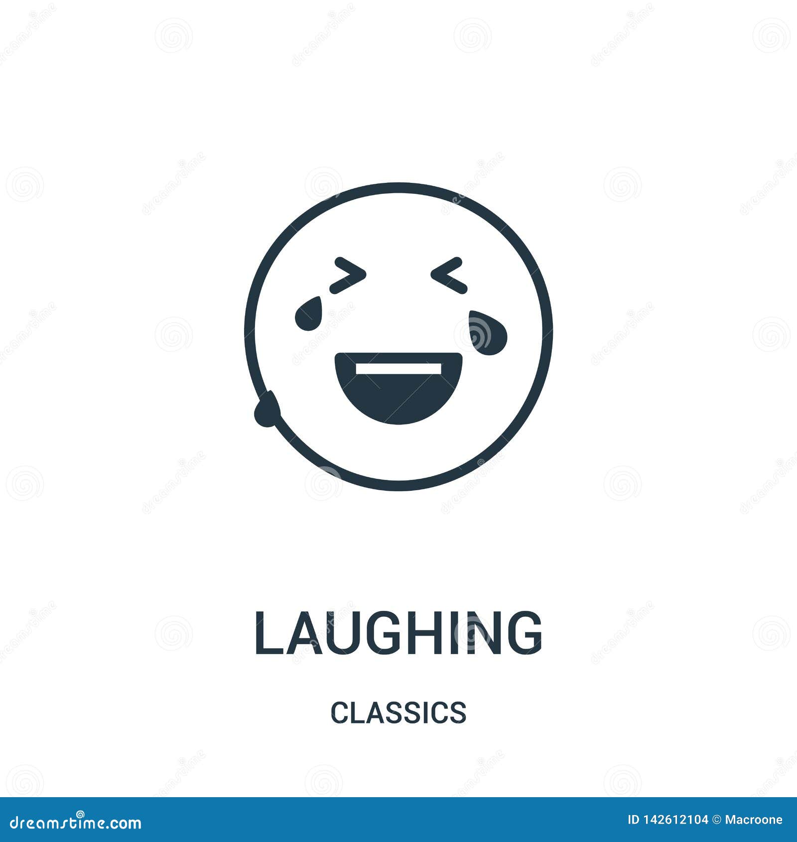 Laughing Icon Isolated On White Background From Emoji Collection ...
